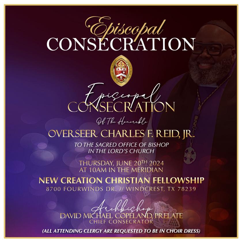 Episcopal Consecration Invite - Bishop-Elect Charles Reid Jr by Bishop ...