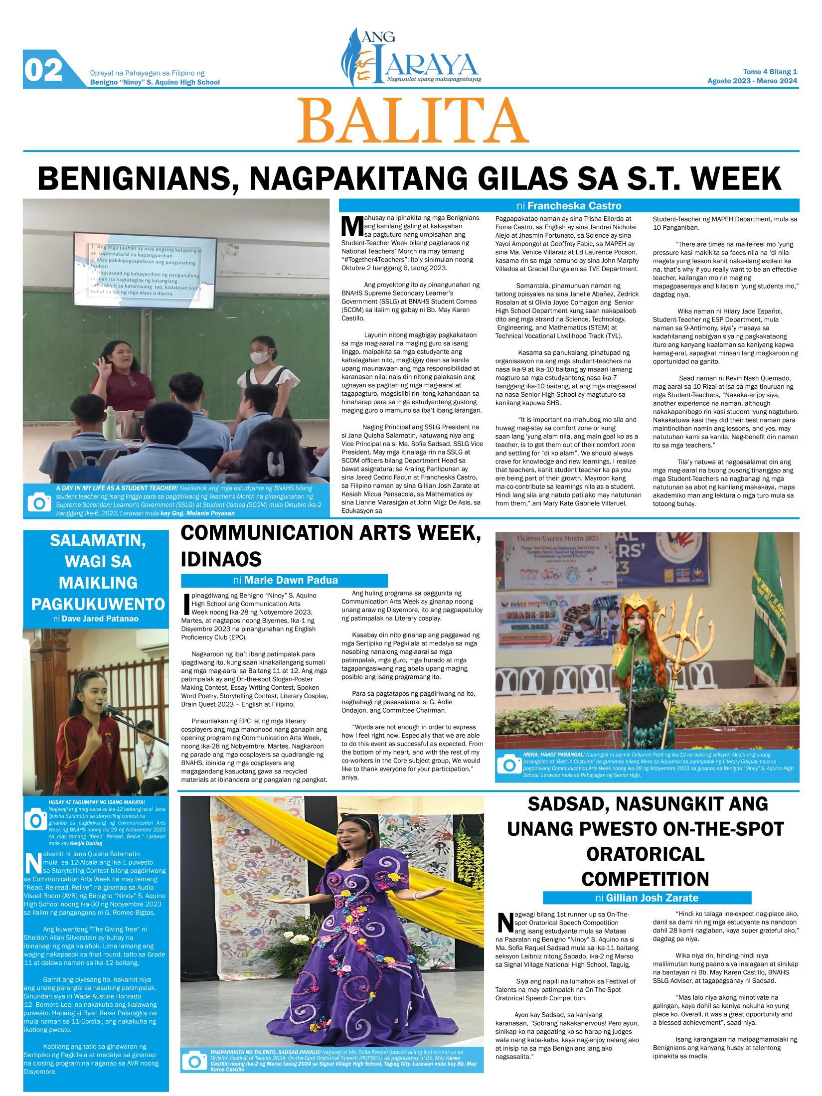 BNAHS Ang Haraya 2024 by Meryl Cindyy - Issuu