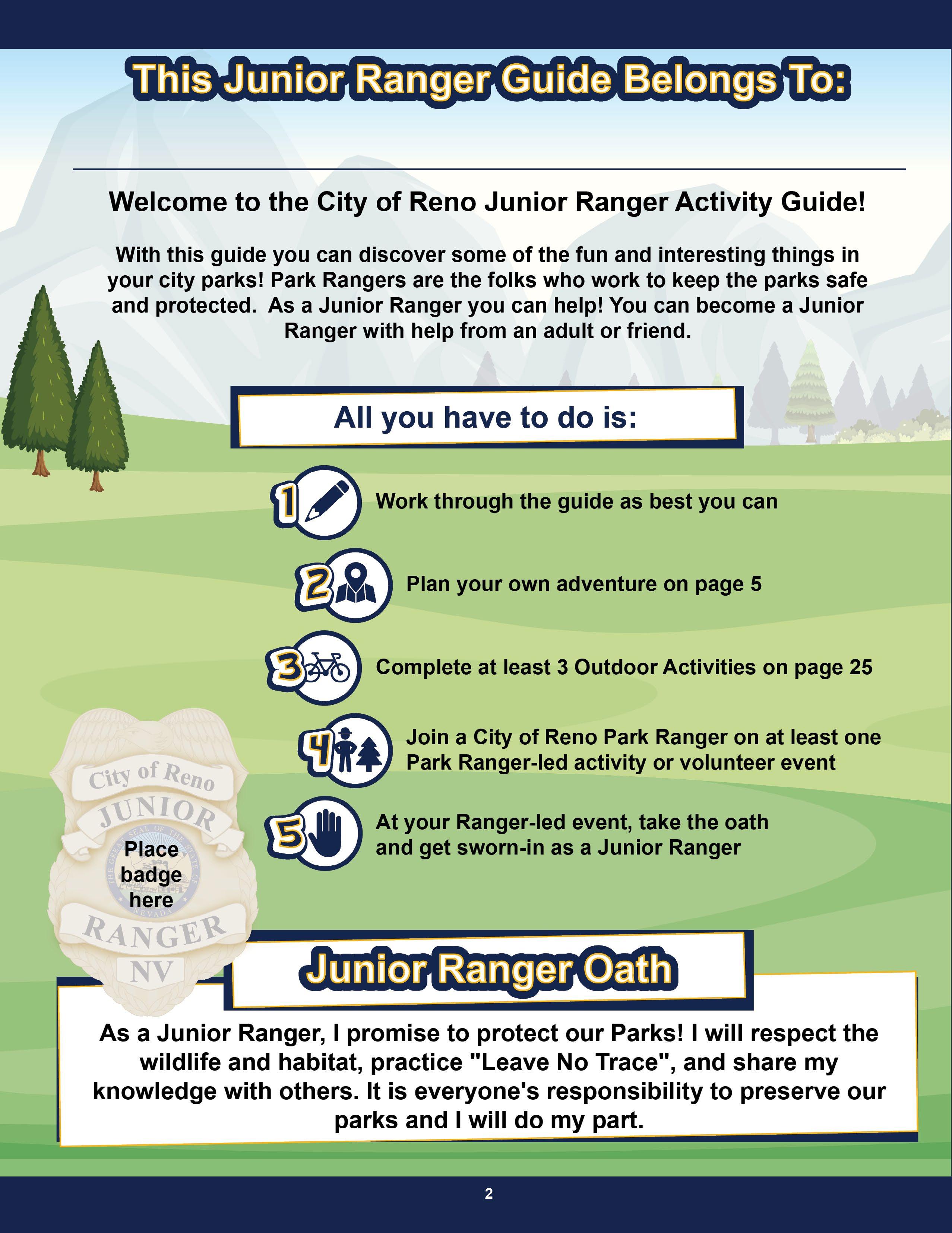 Junior Ranger Activity Guide by City of Reno - Issuu