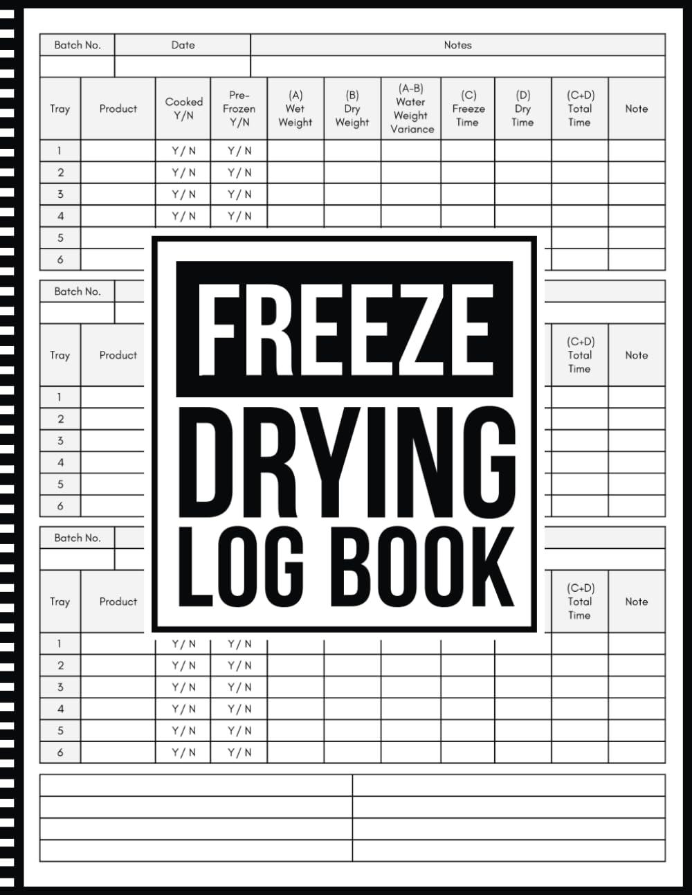 PDF_⚡ Freeze Drying Log Book: Home Freeze Drying Log Sheets With Food ...