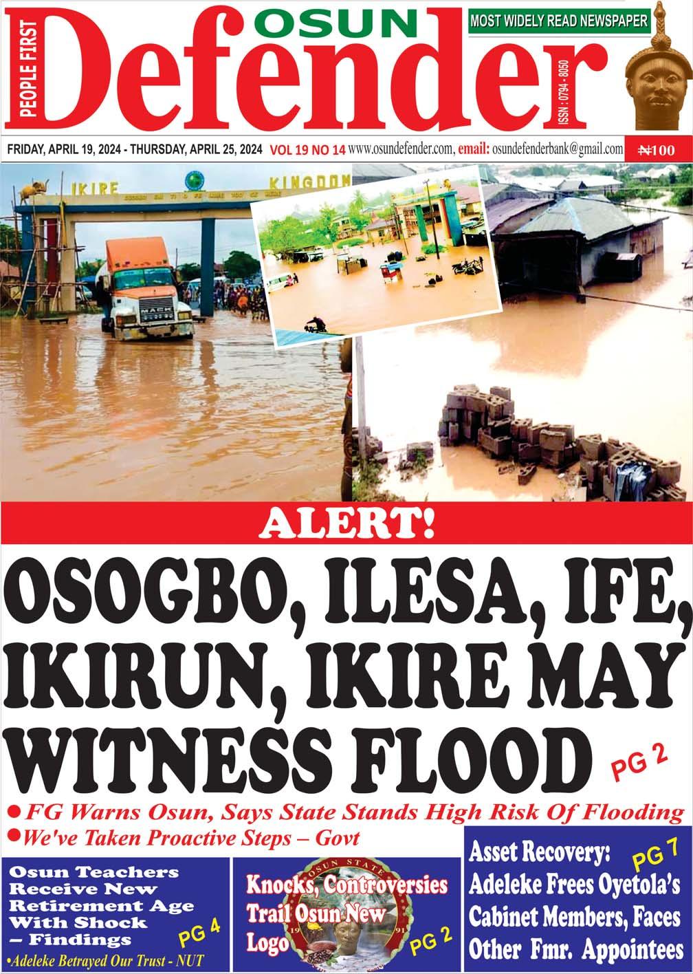 Osun Defender Online Version of April 19. 2024 by Osun Defender ...