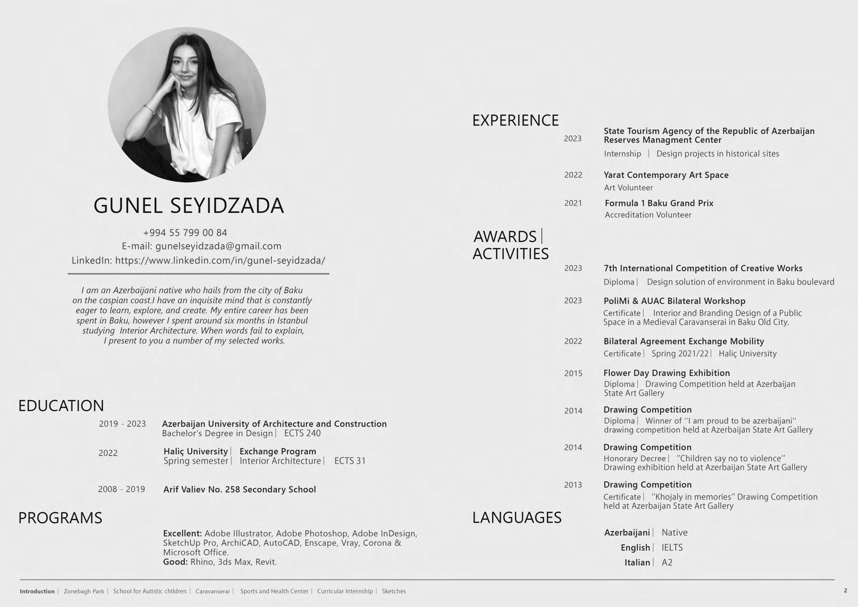 Architectural Design Master's Application for UCL by Gunel Seyidzada ...