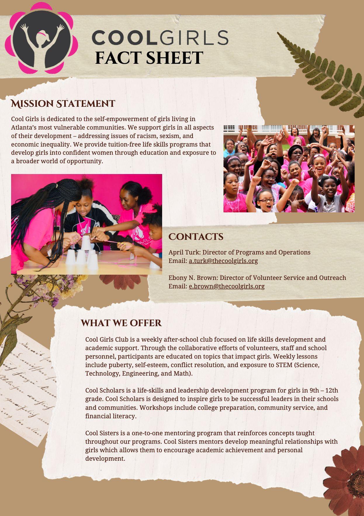 Cool Girls Media Campaign Kit by cidneyjefferson - Issuu