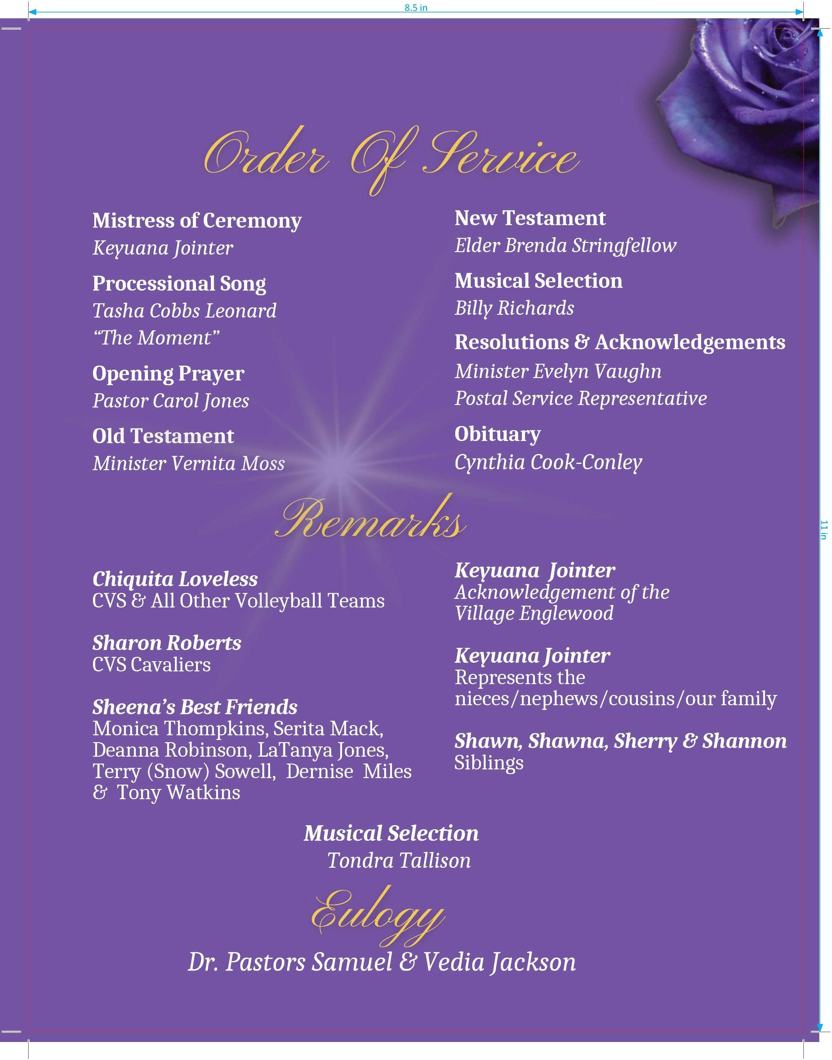 Sheena Harris - Homegoing Celebration by memoriesthatinspire - Issuu