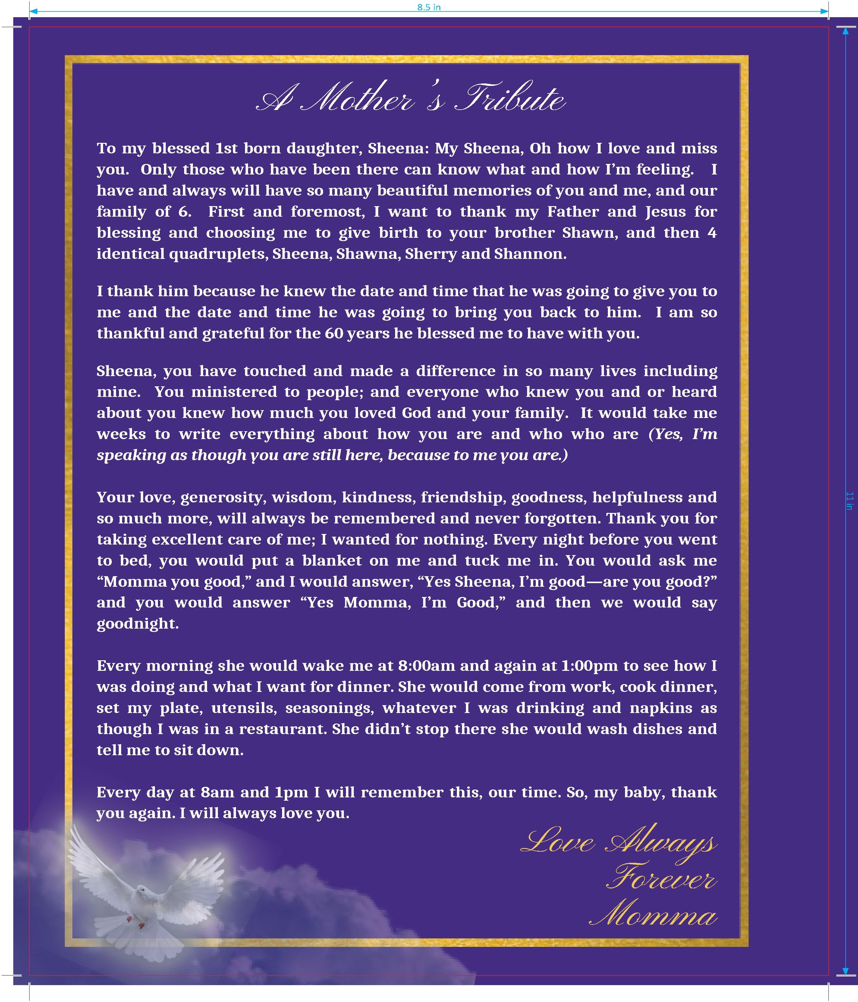 Sheena Harris - Homegoing Celebration by memoriesthatinspire - Issuu