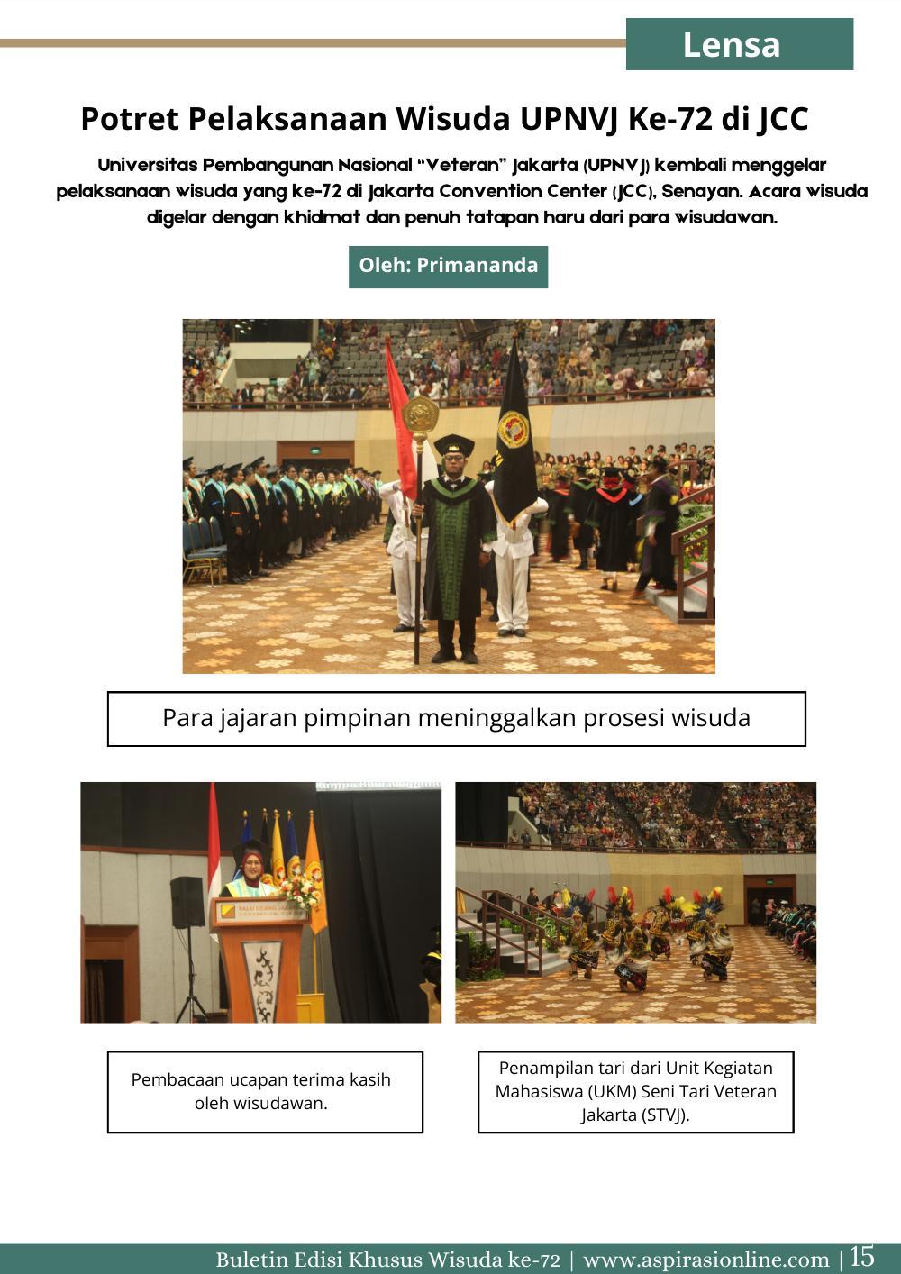 Buletin Edisi Khusus Wisuda Ke-72 LPM ASPIRASI by LPM ASPIRASI - Issuu