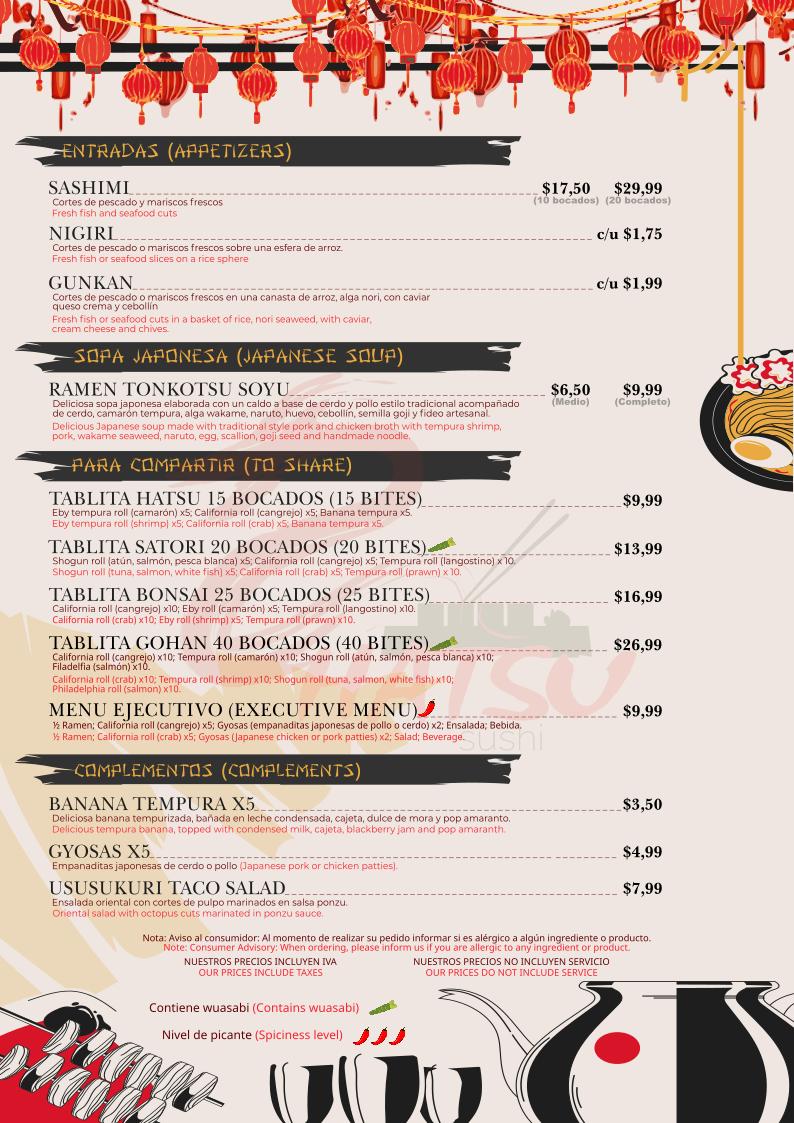 Menú by Hatsu / Streetacos - Issuu