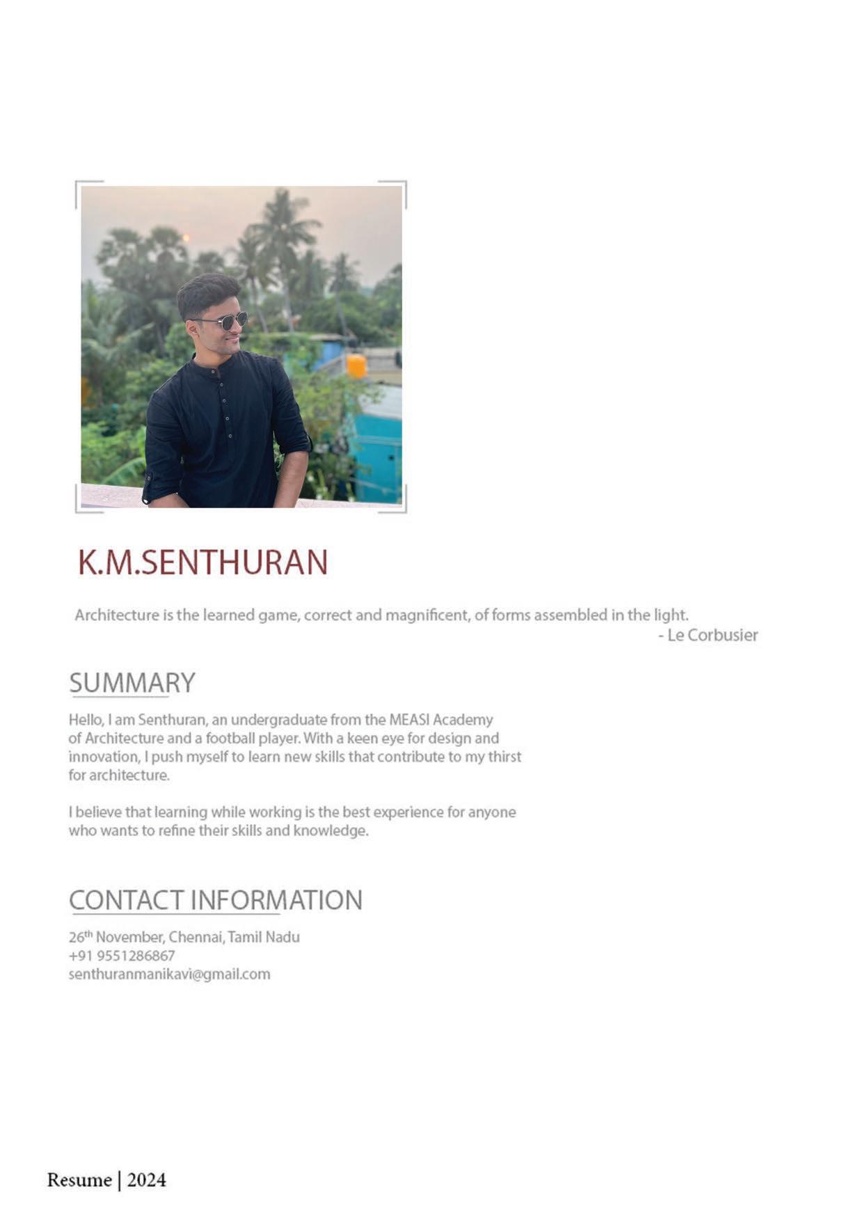 K.M.Senthuran|Architectural portfolio by K.M.Senthuran - Issuu