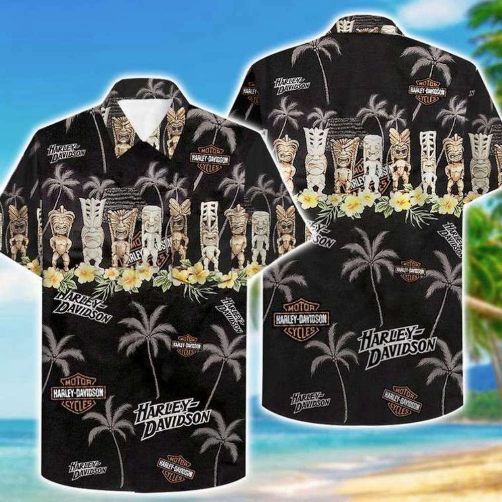 Harley-Davidson Tiki Island Harley Davidson Hawaiian Shirt by ...