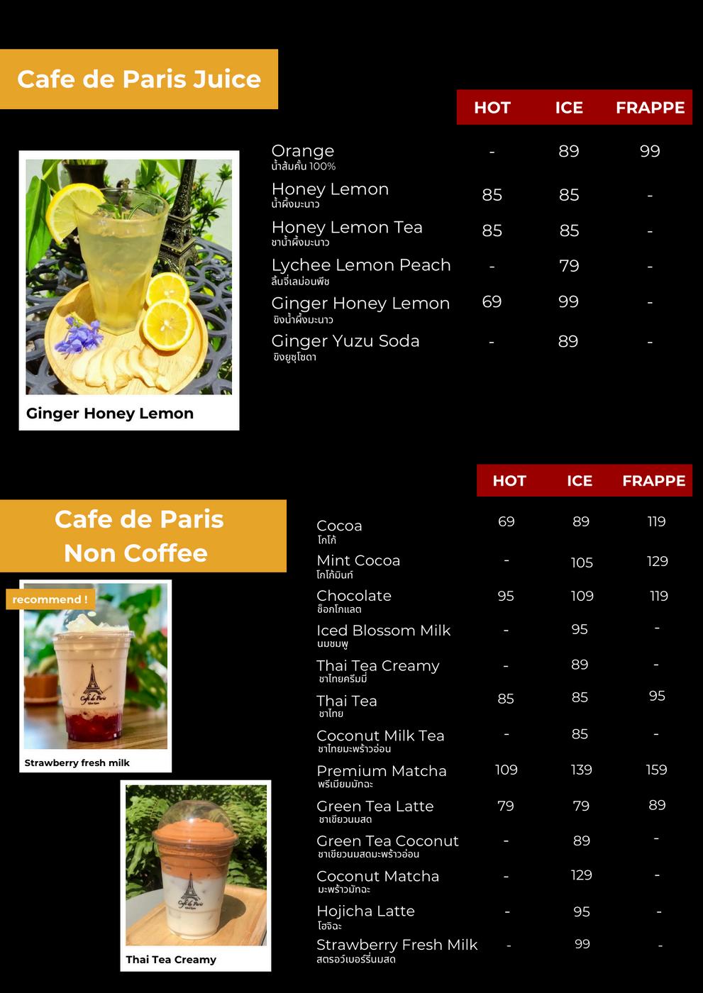 Menu by Café de Paris - Issuu