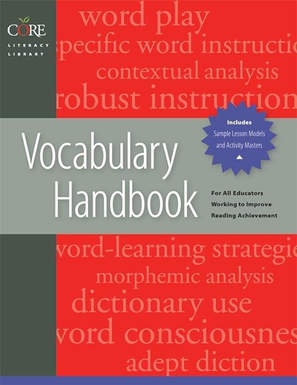 full download️⚡(pdf) Vocabulary Handbook (Core Literacy Library) by ...