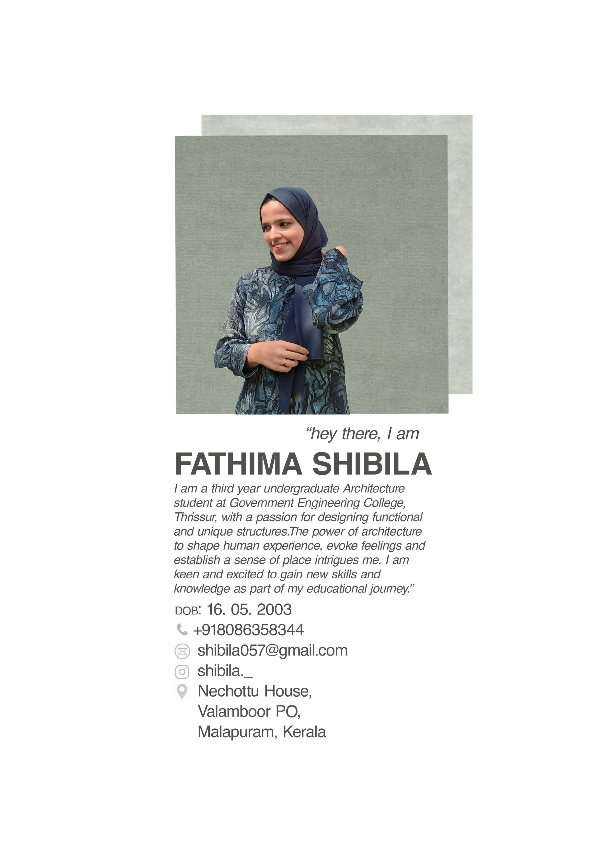 FATHIMA SHIBILA PORTFOLIO by fathimashibila - Issuu