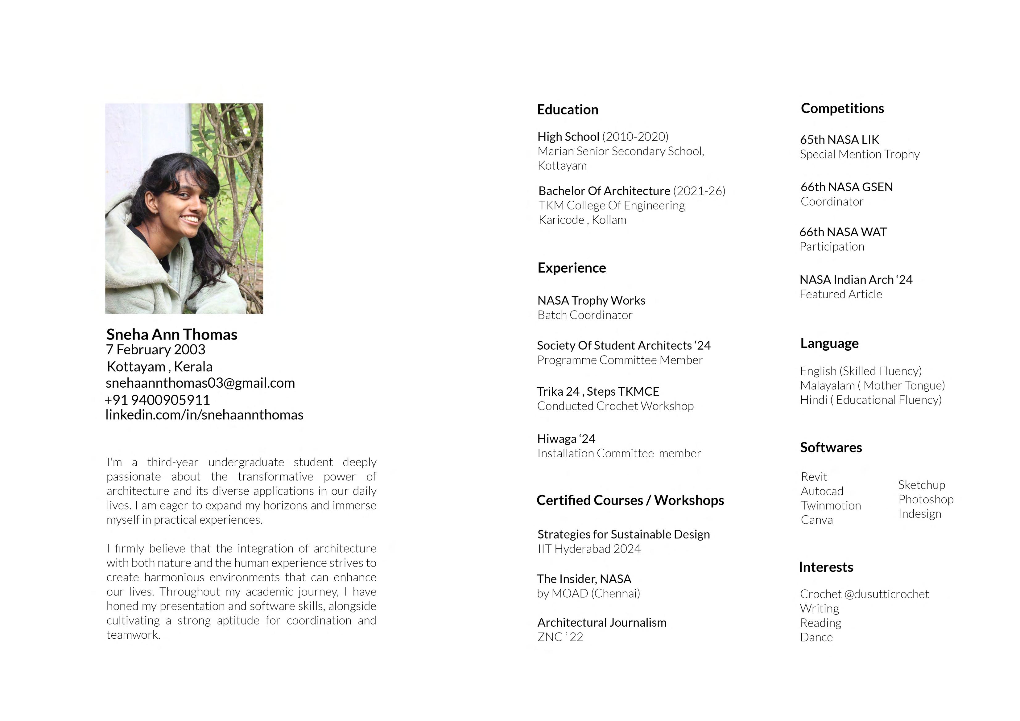 Architecture Portfolio- Sneha Ann Thomas by sneha ann Thomas - Issuu