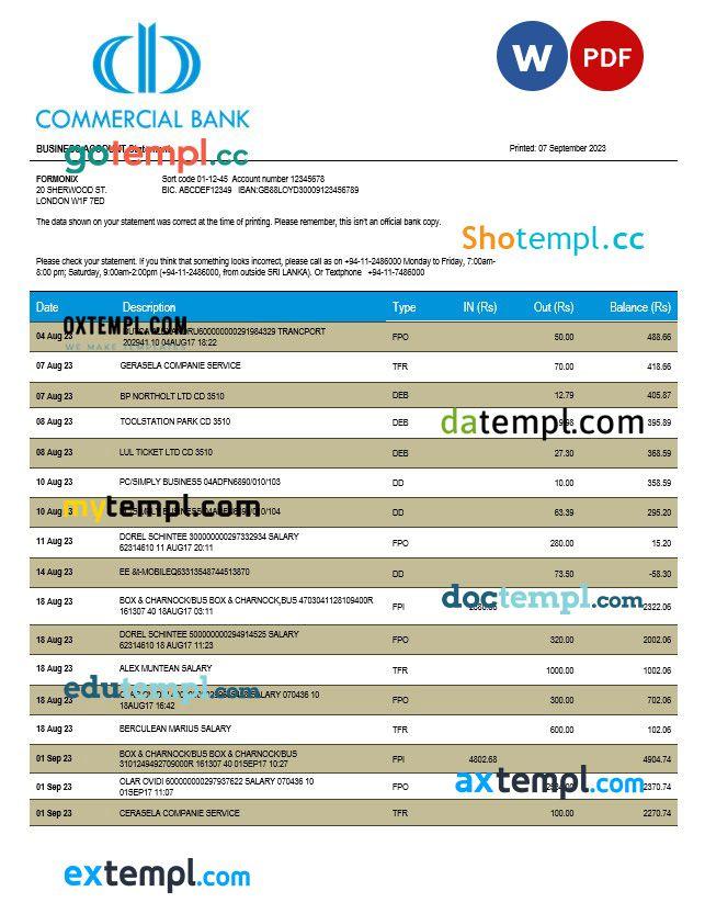 Commercial Bank firm statement Word and PDF template by Shooteempl - Issuu