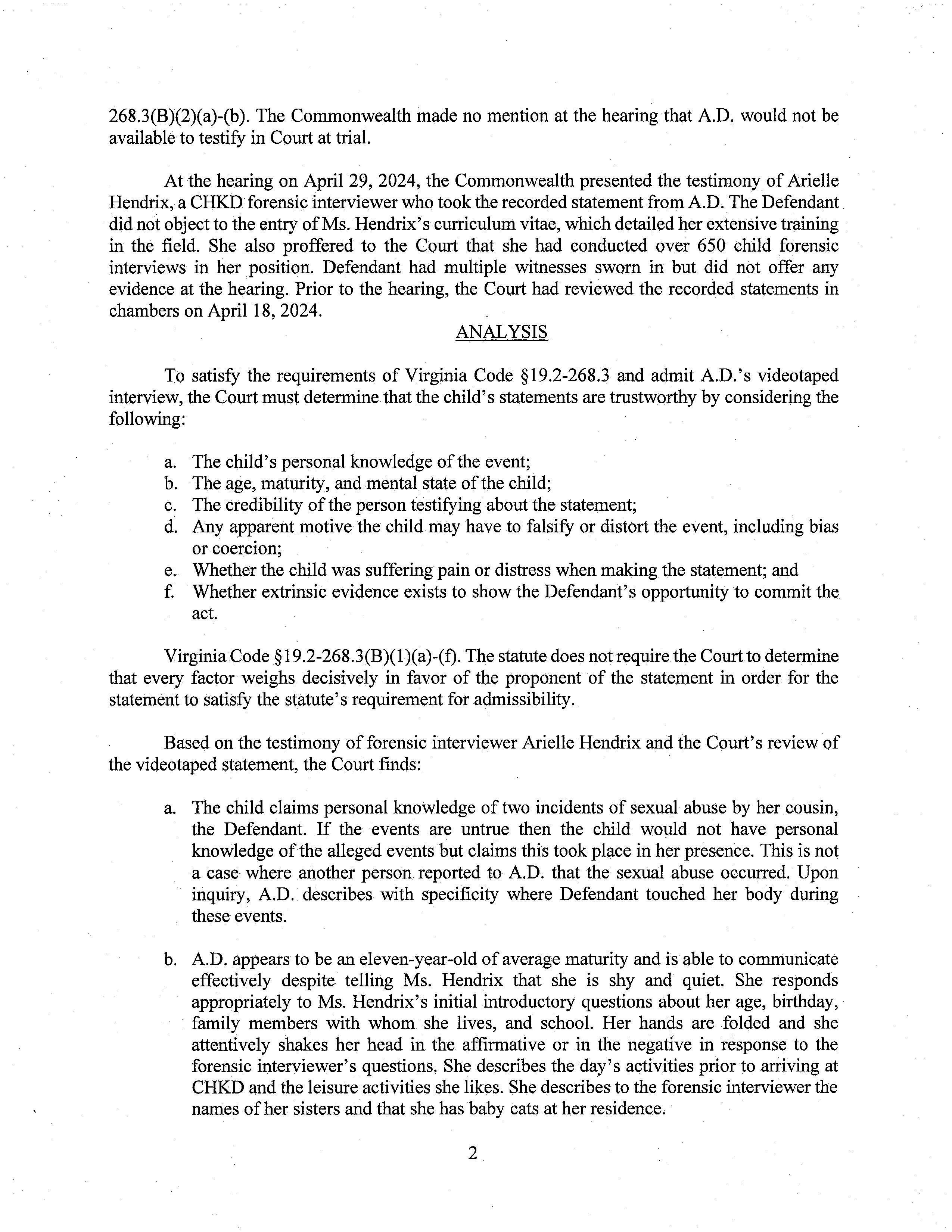 Commonwealth of Virginia v. Trent O’Neal White, Jr. by Norfolk Circuit ...