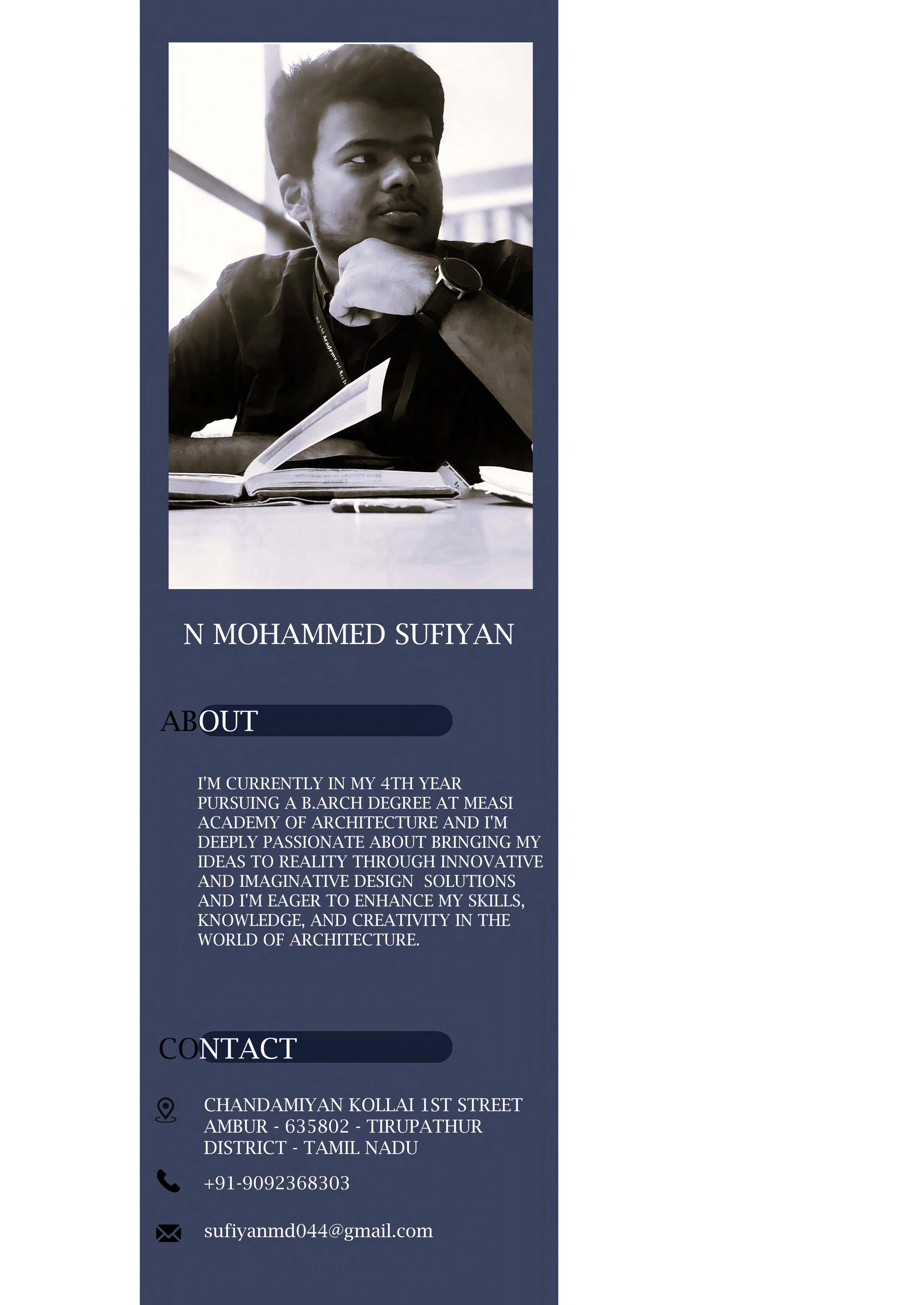 N Mohammed Sufiyan Architecture Portfolio By Mohammed Sufiyan Issuu