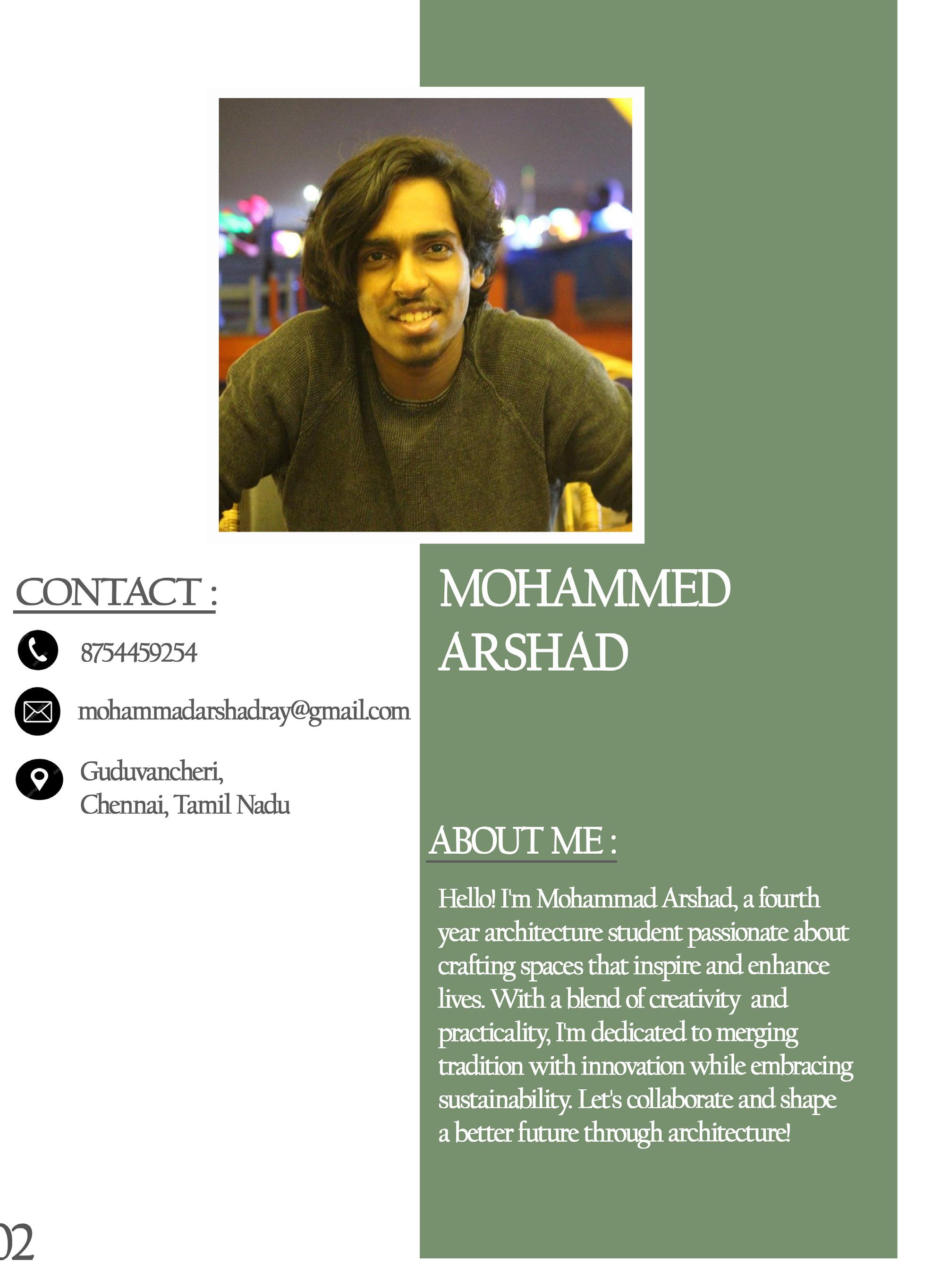 MOHAMMED ARSHAD- PORTFOLIO-MEASI by Mohammed Arshad N - Issuu