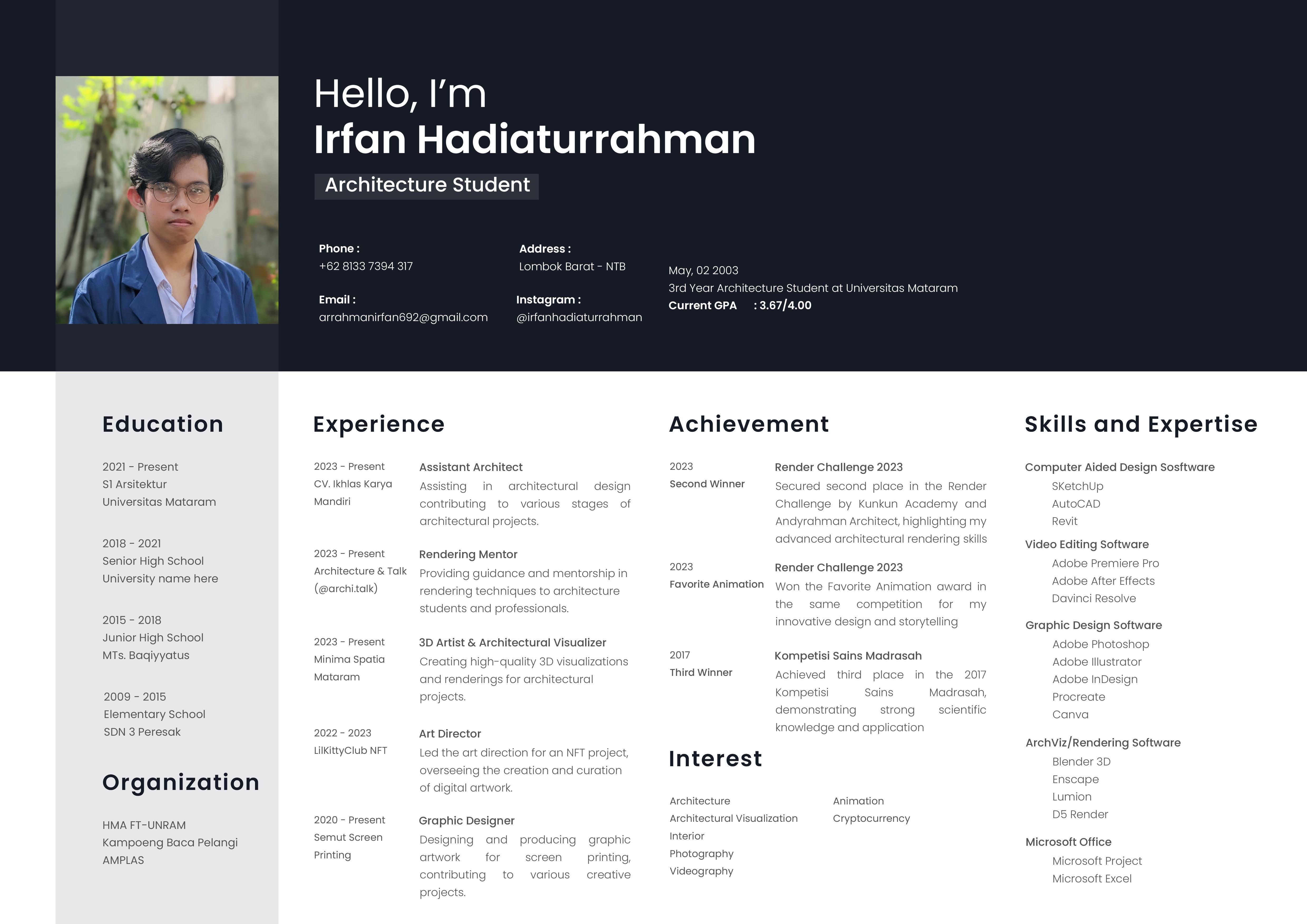 Irfan Hadiaturrahman Portfolio 2024 by Irfan Hadiaturrahman - Issuu