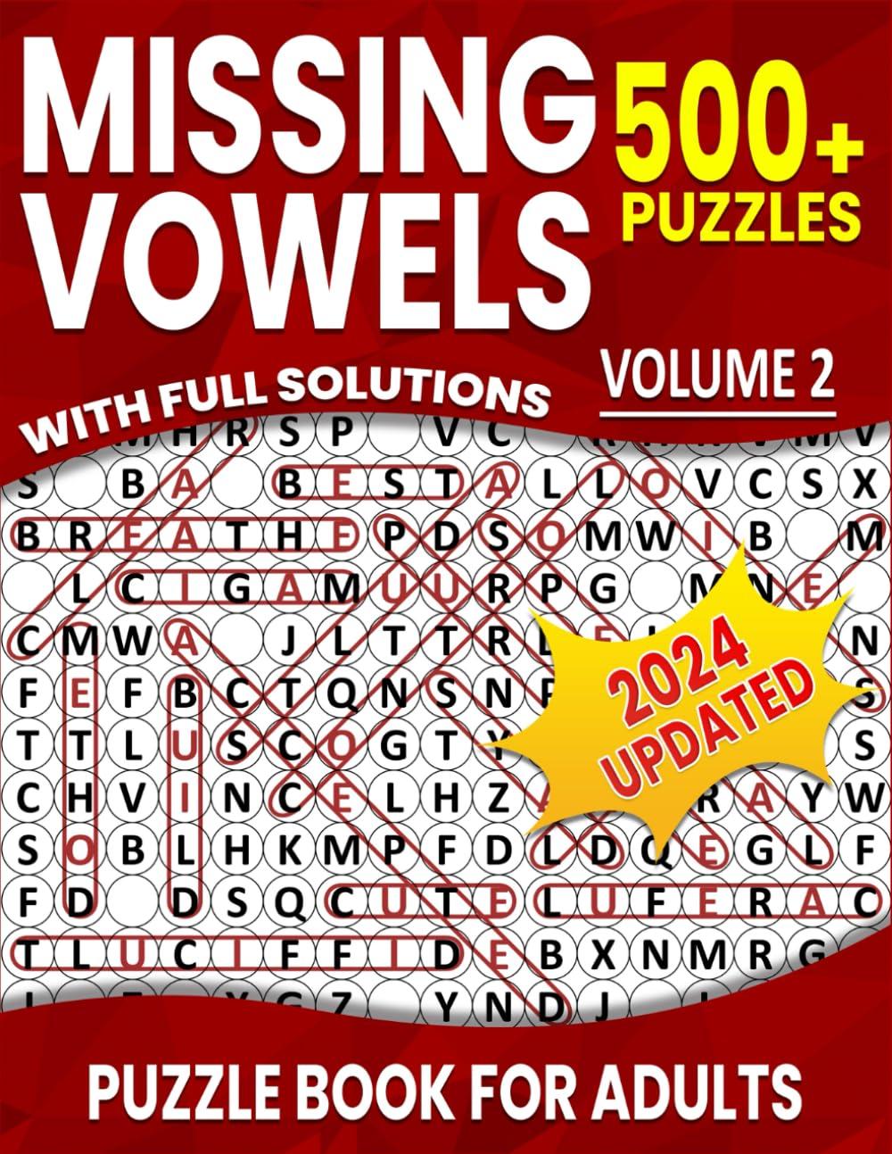 free read ( ️pdf ️) Missing Vowels Word Search: Over 500+ Puzzles Word ...