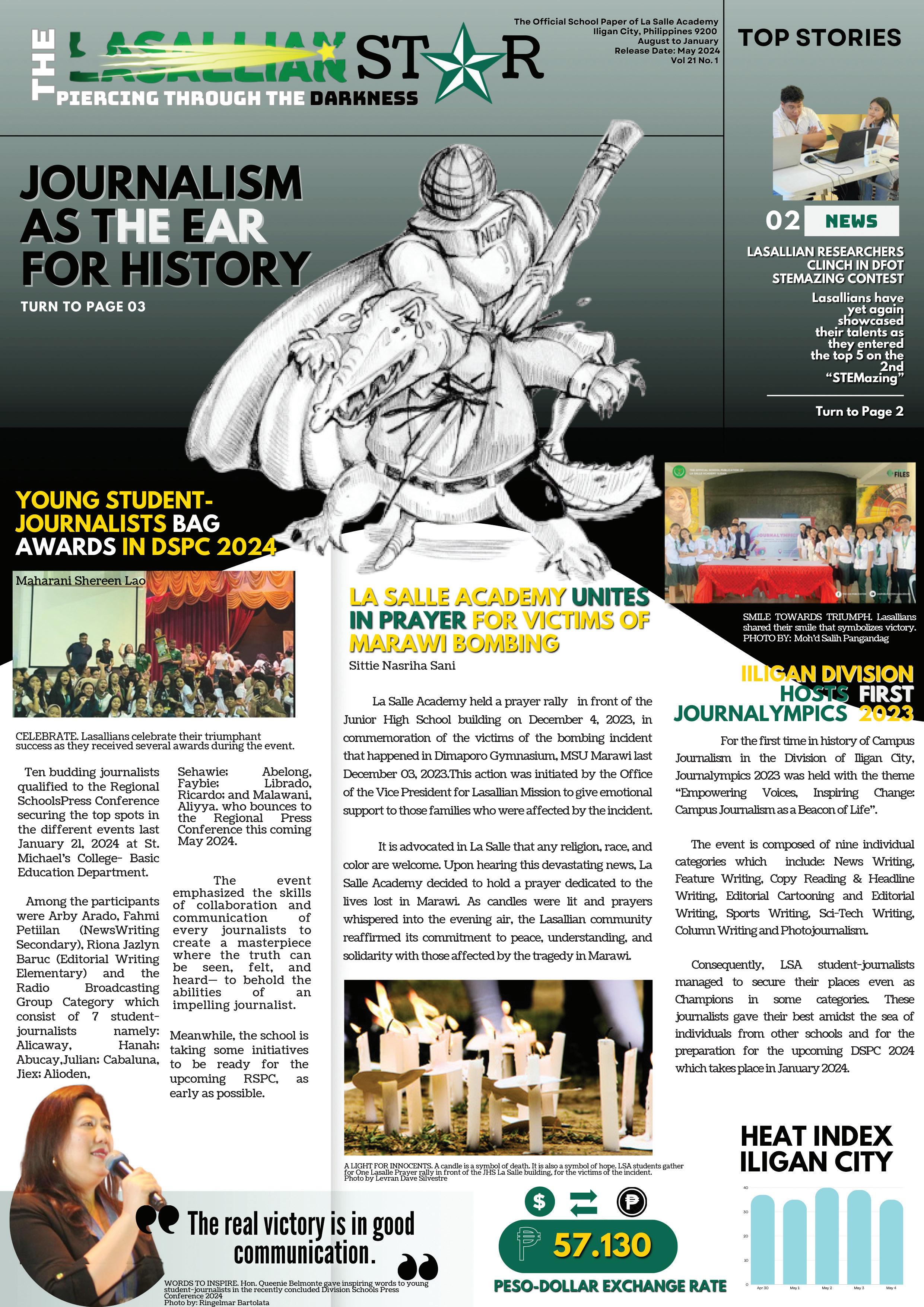Lasallian Star Vol. 21 No. 1 by Lasallian Star - Issuu