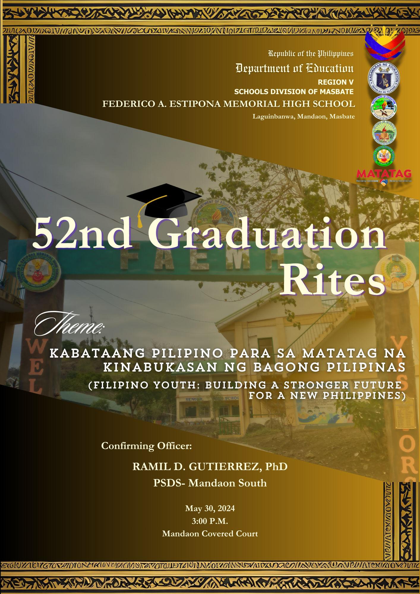 52nd Graduation Rites Program by Mark Jay Aquillo - Issuu