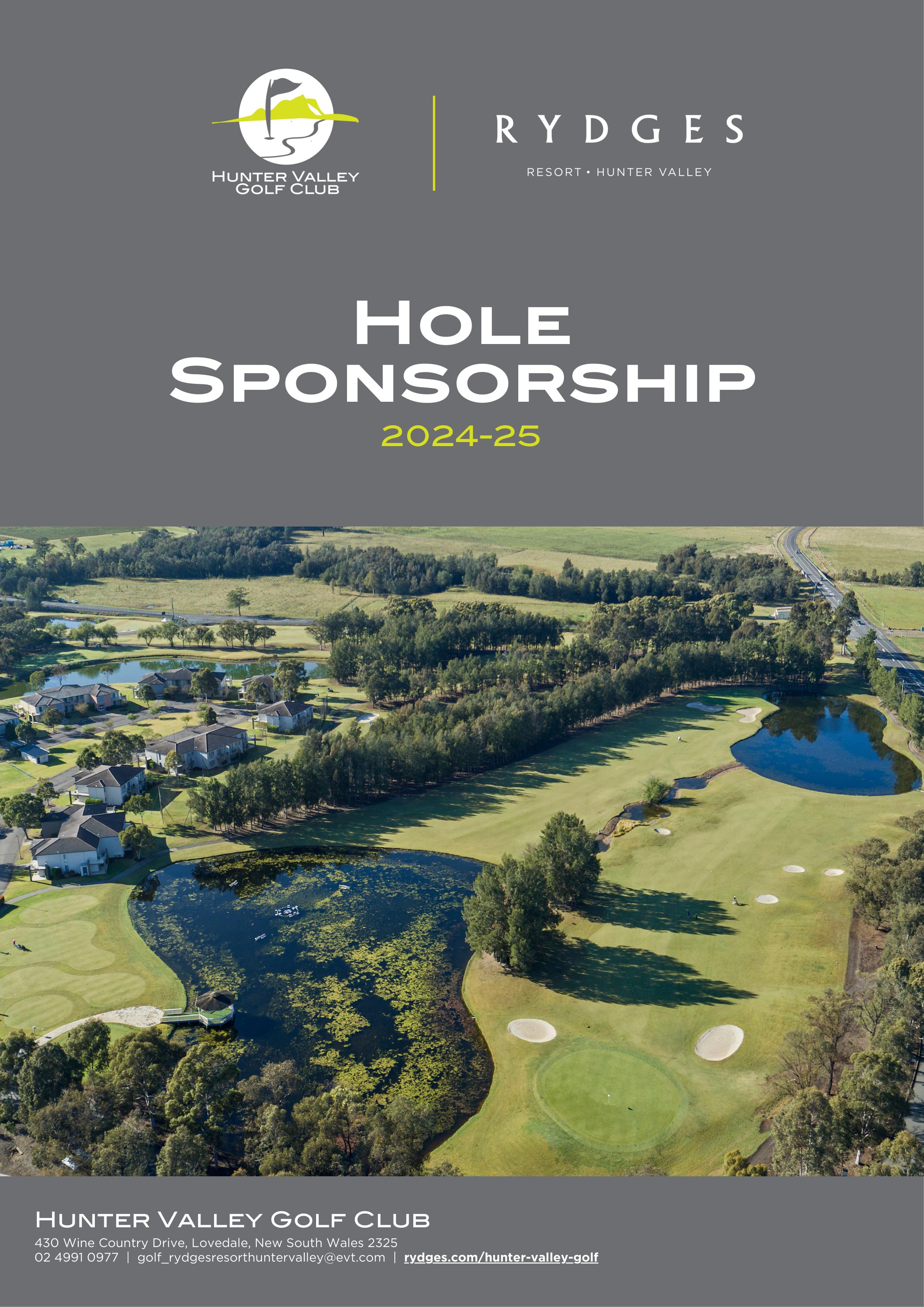 Hunter Valley Golf Club Hole Sponsorship 2024/25 by Rydges Resort ...