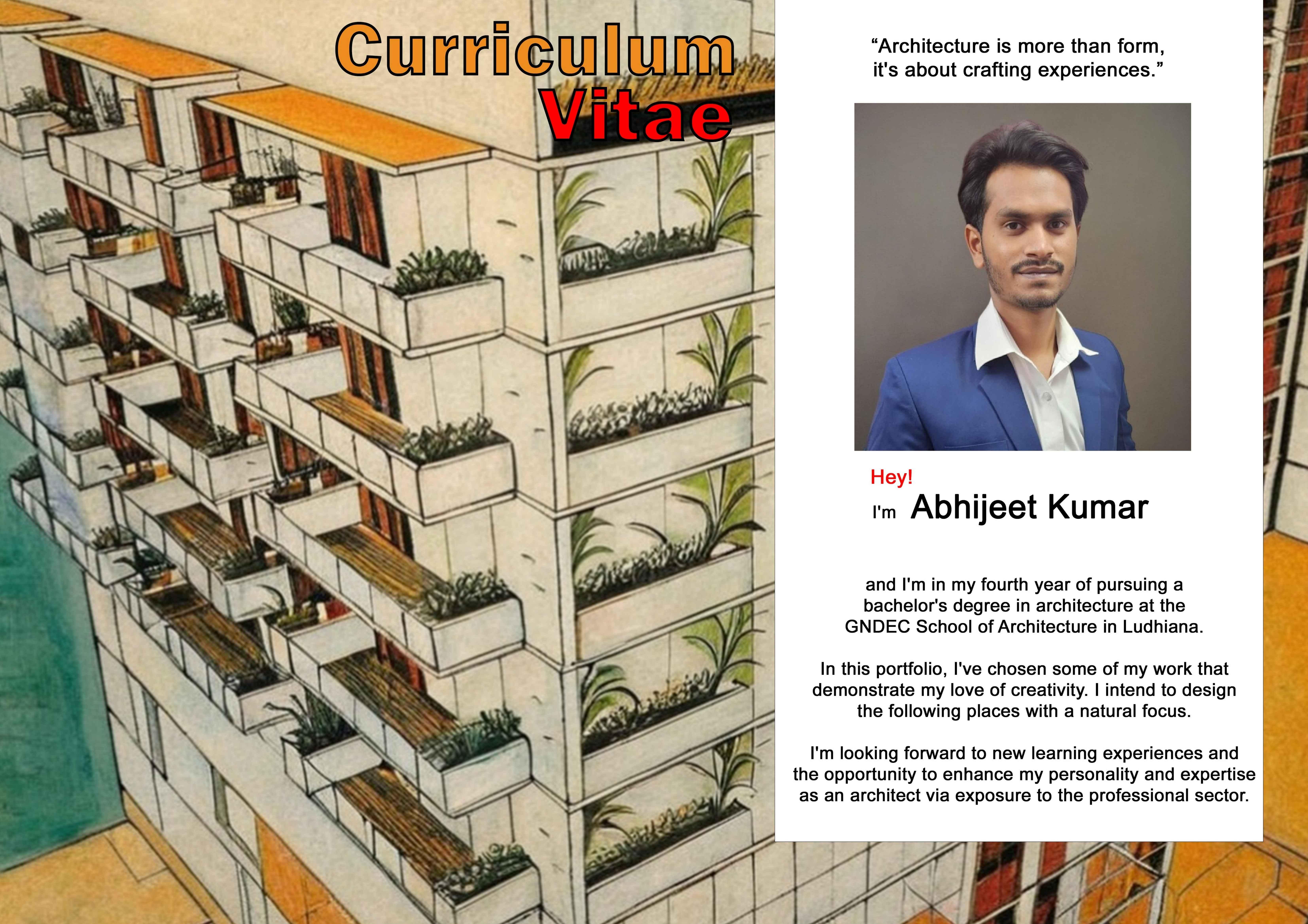 ABHIJEET KUMAR / UNDERGRADUATE ARCHITECTURE PORTFOLIO / 2024 by Abhijeet Kumar - Issuu