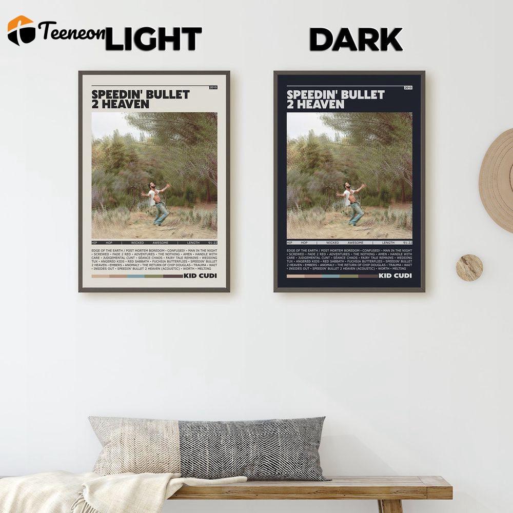 Kid Cudi Speedin Bullet 2 Heaven Poster for Home Decor Gift Print | Retro Album Poster for Home ...