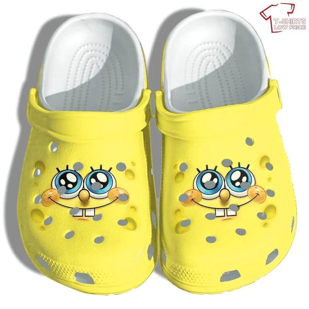 Cute Yellow Spongebob Face Cartoon Crocs For Men by Tshirts Low Price ...