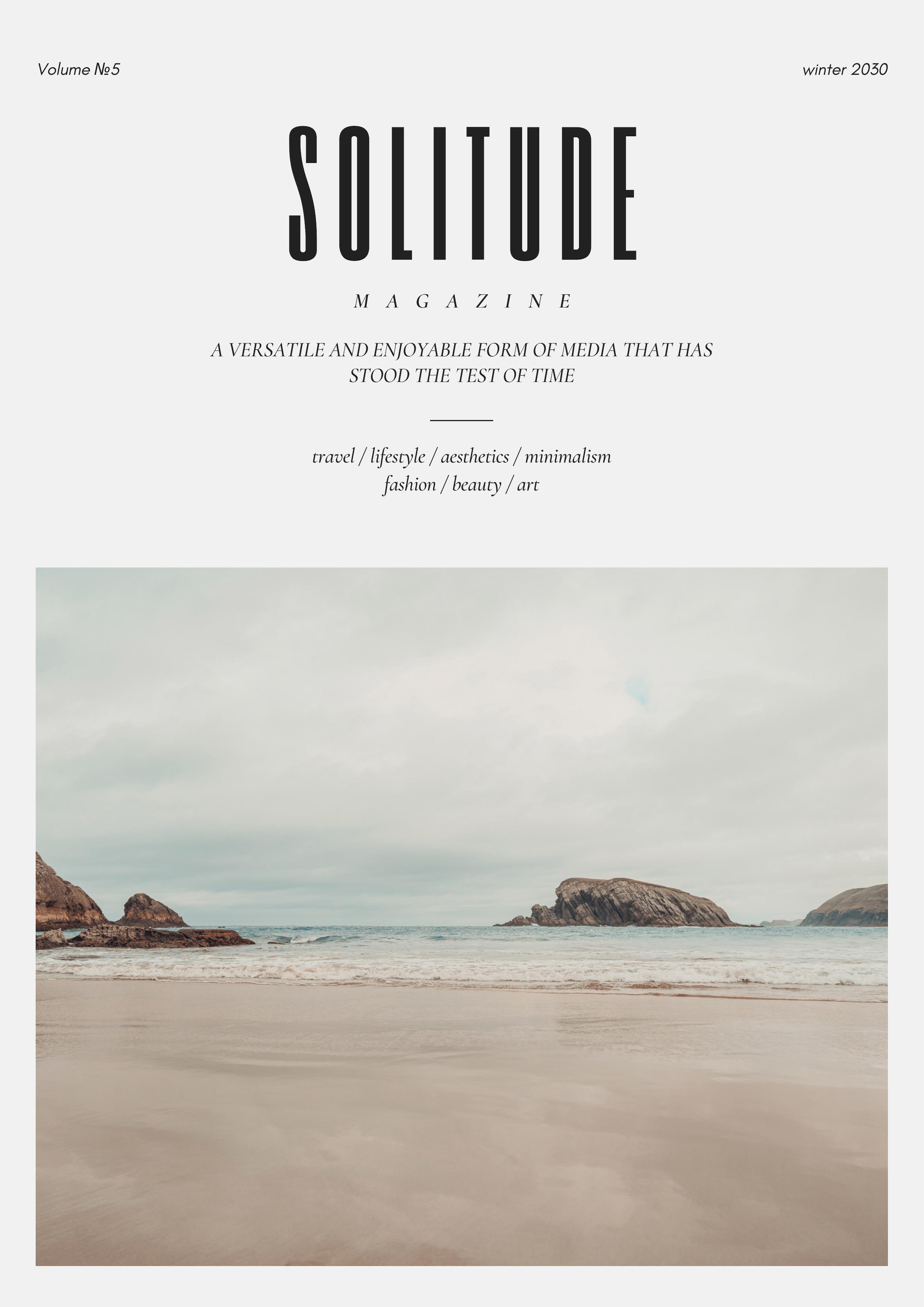 Beige Aesthetic Modern Simple Minimalist Magazine by Aleksandra Chubar ...