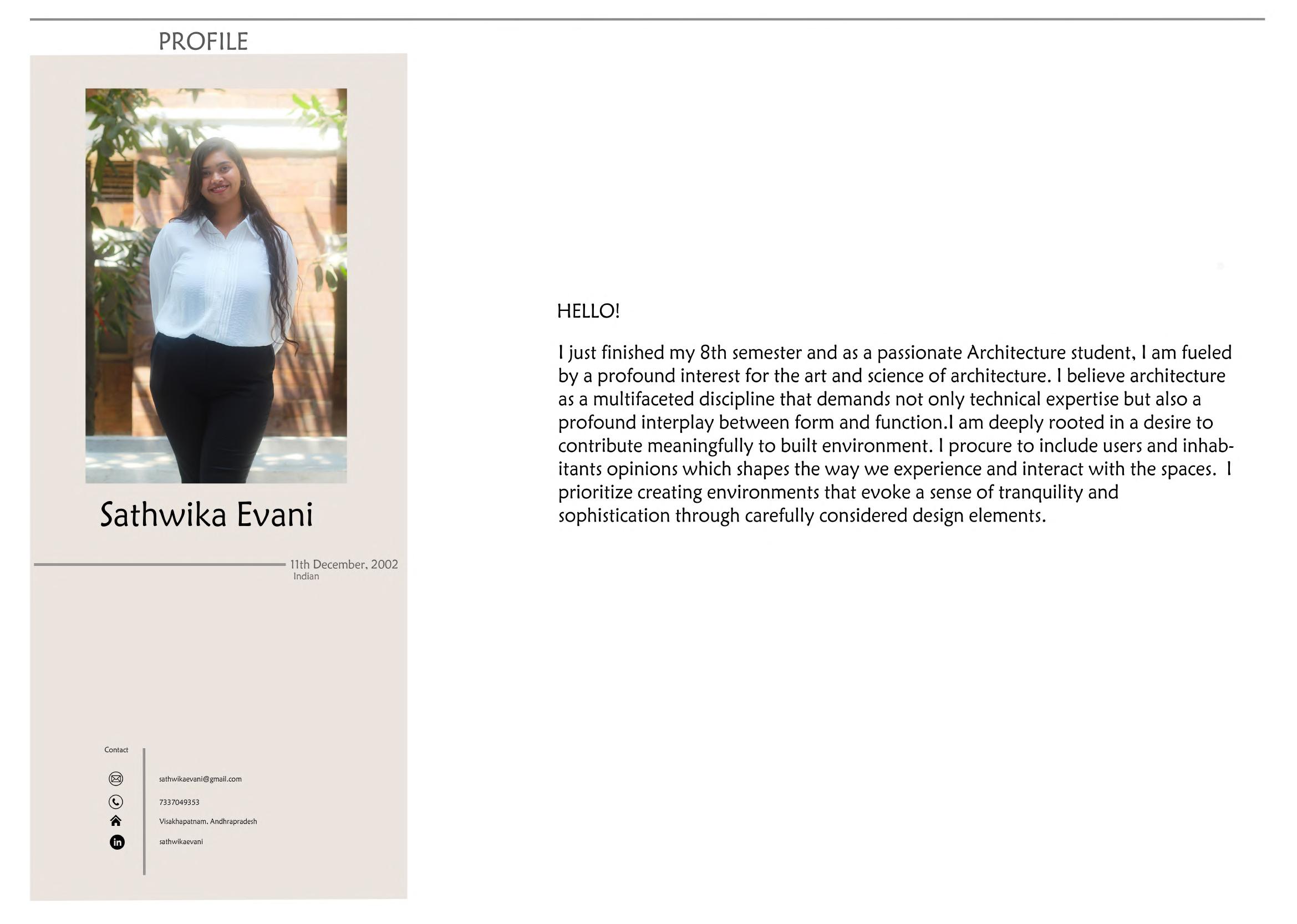 Architecture Student Portfolio - Sathwika by Sathwika Evani - Issuu