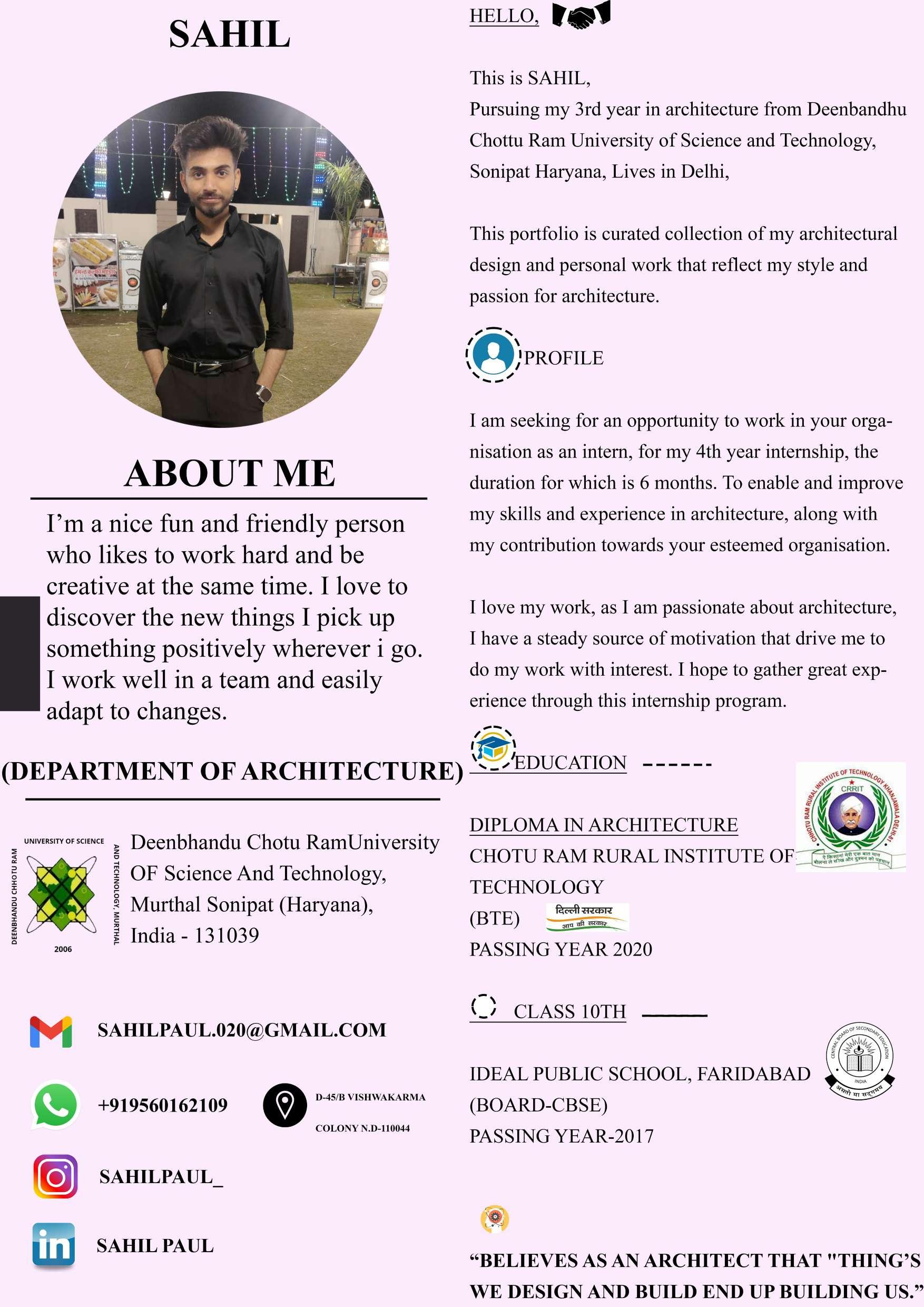 ARCHITECTURAL PORTFOLIO UG by Sahil Paul - Issuu