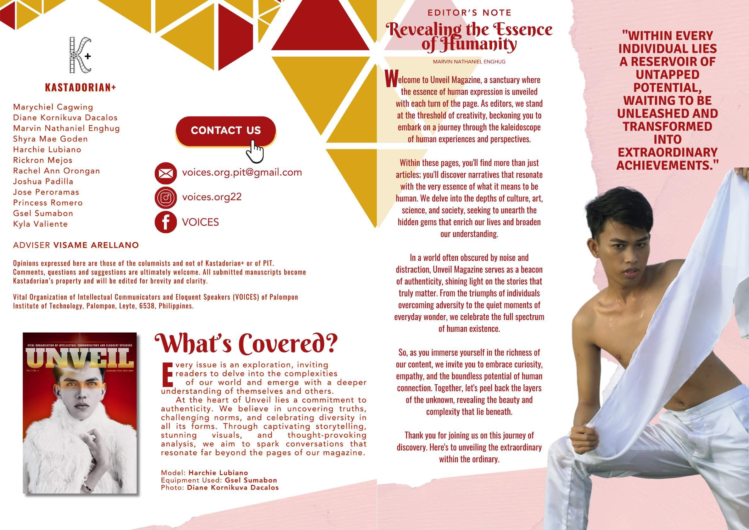 UNVEIL Magazine by visame arellano - Issuu