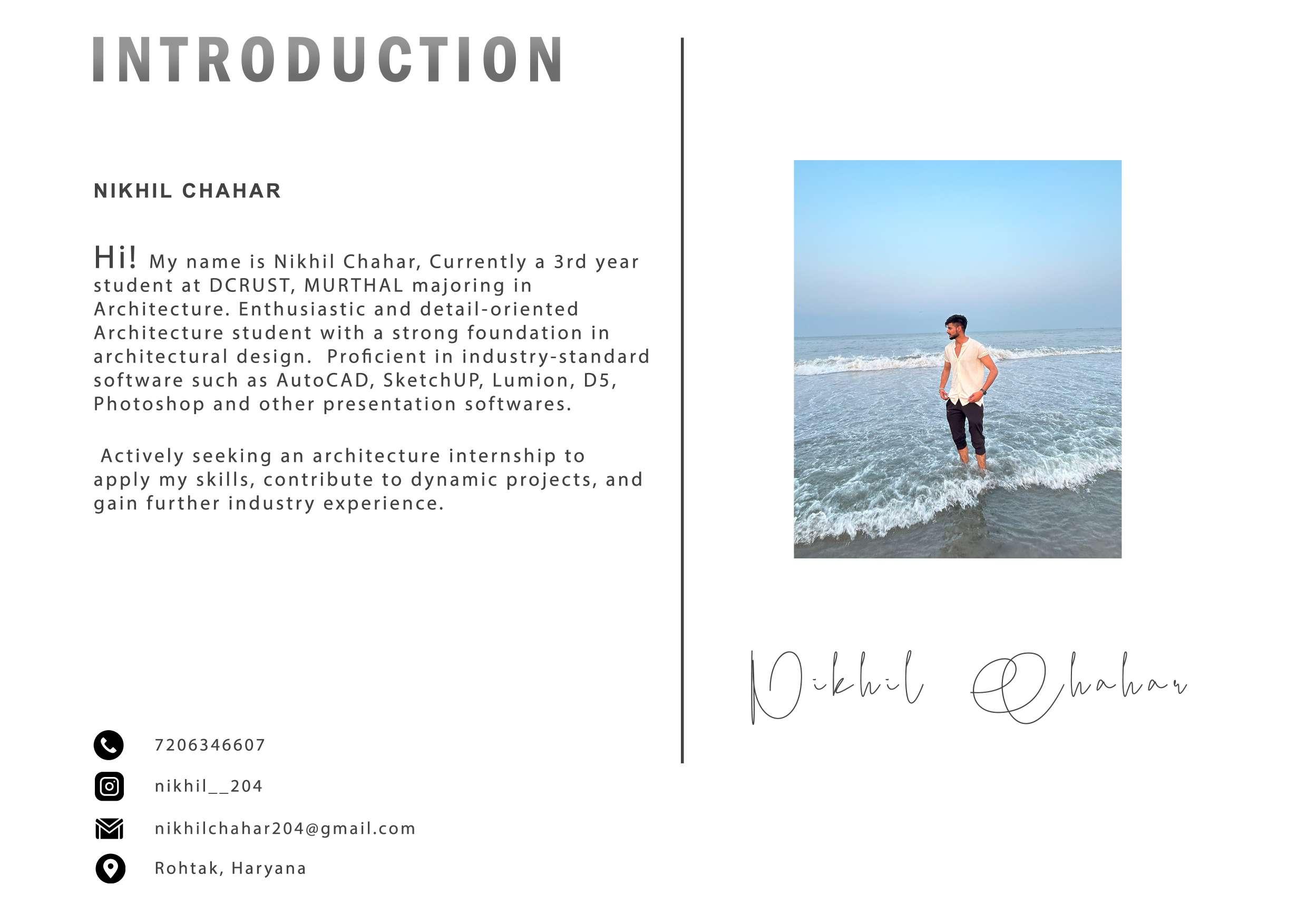 Architecture Portfolio 2021-2024 | Nikhil Chahar | DCRUST by nikhil ...