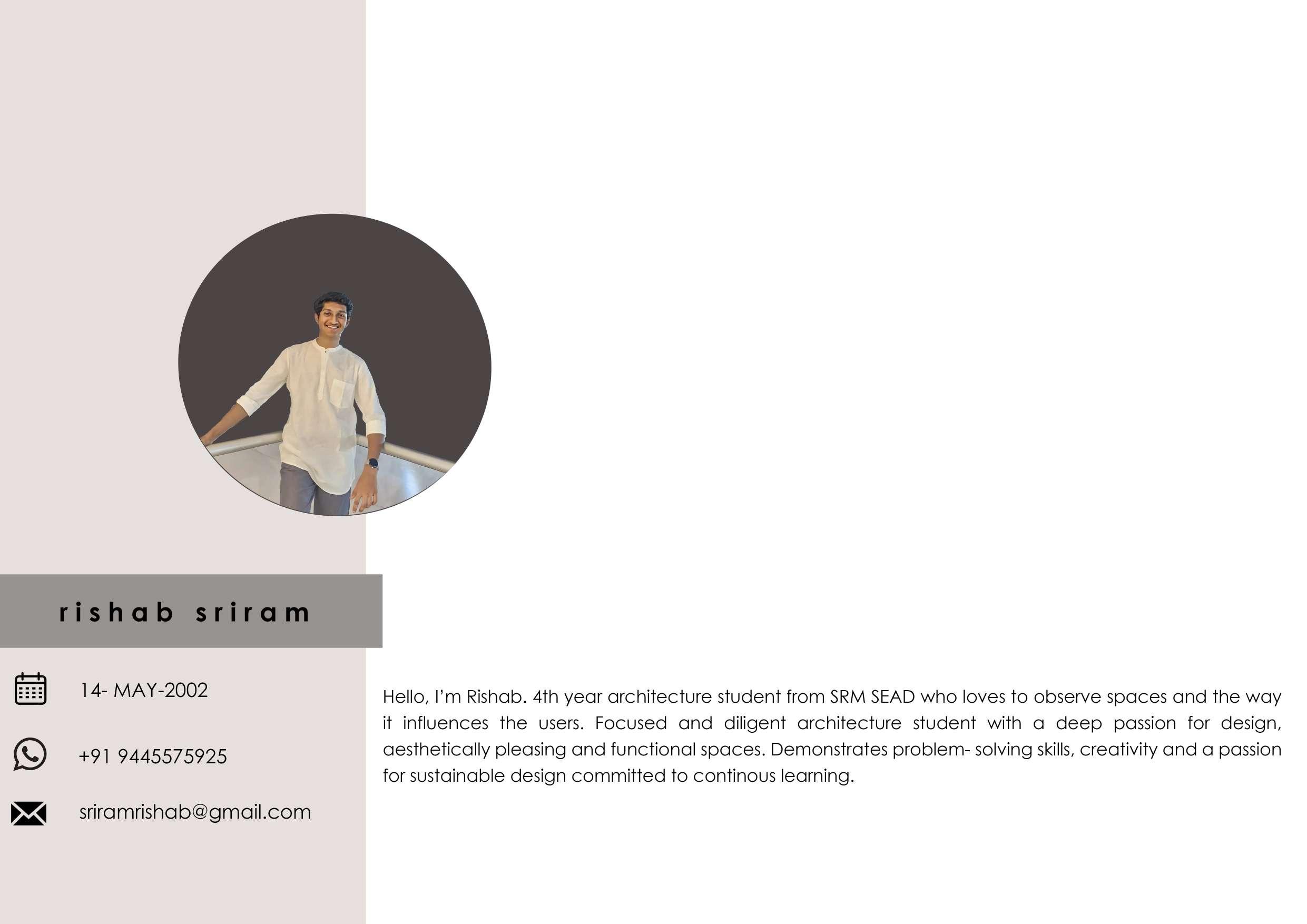 Rishab Sriram Architecture portfolio by rishabportfolio - Issuu
