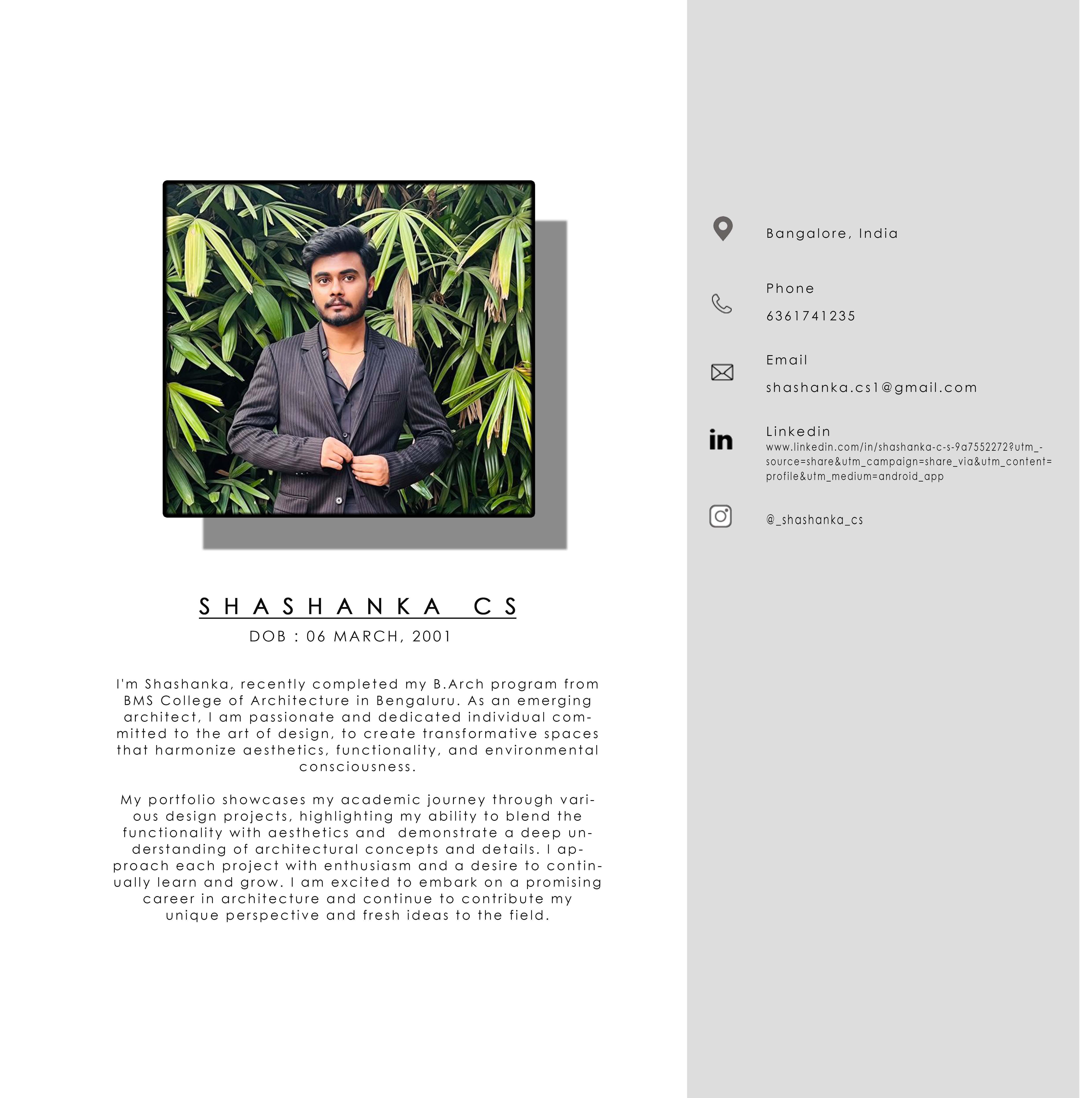 Architectural Portfolio - Shashanka CS by Shashanka C S - Issuu