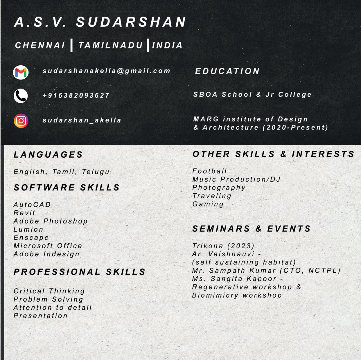 A.S.V. SUDARSHAN - UG - ARCHITECTURAL PORTFOLIO - 2024 - MIDAS by SUDHARSHAN A.S.V. - Issuu