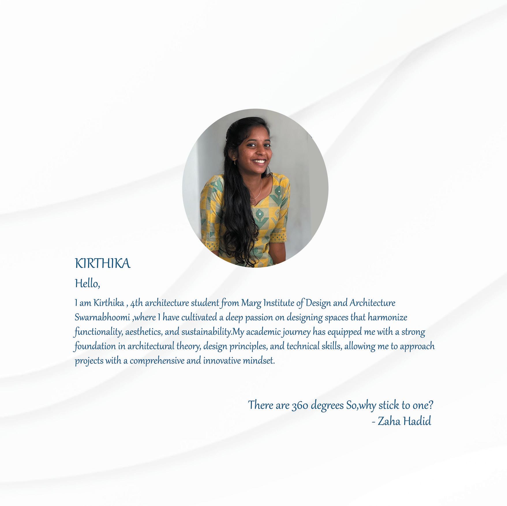 Kirthika Anand - UG Architectural portfolio - 2024 | MIDAS by kirthika anand - Issuu
