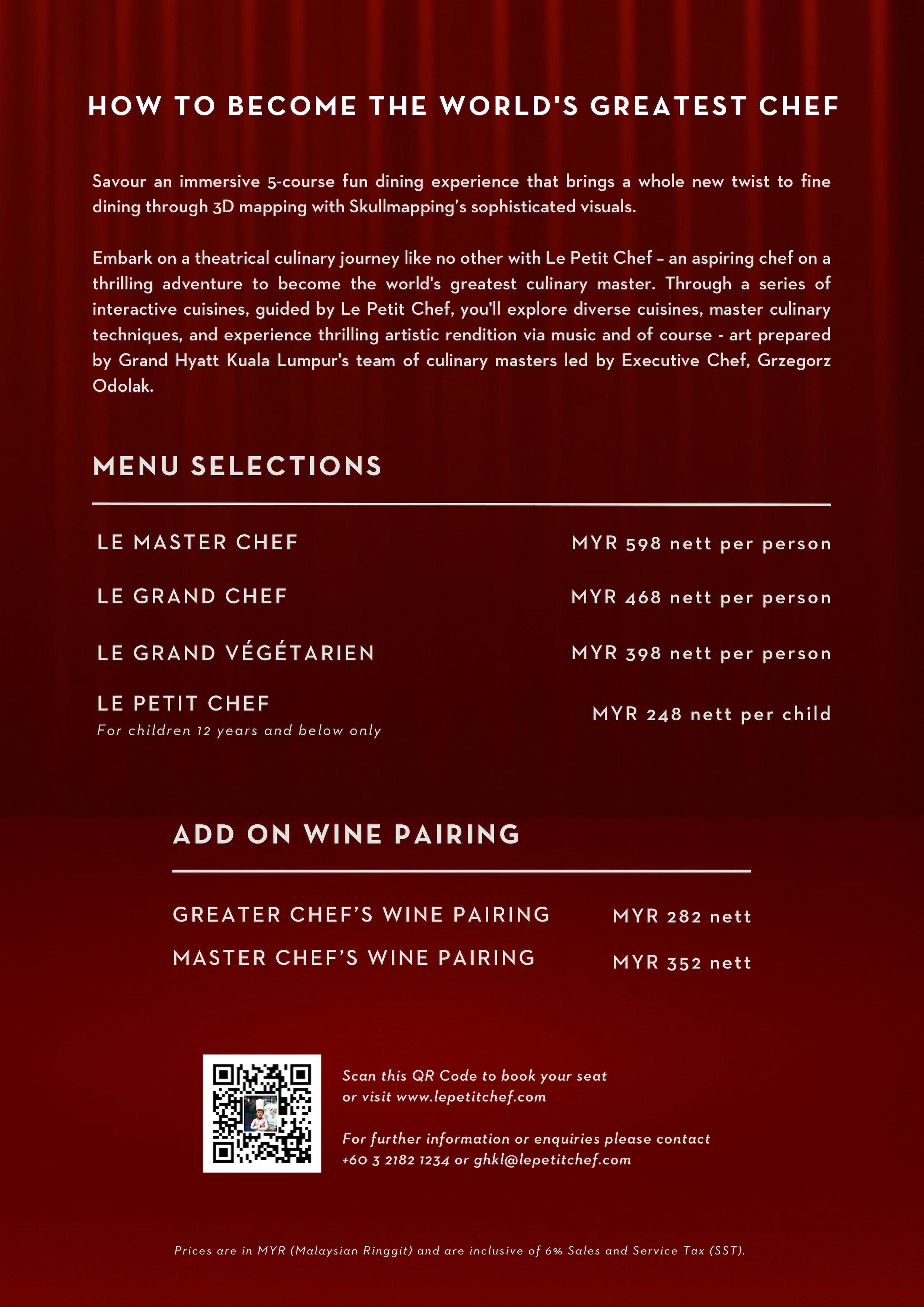 Menu: Le Petit Chef at Grand Hyatt Kuala Lumpur by Grand Hyatt Kuala ...