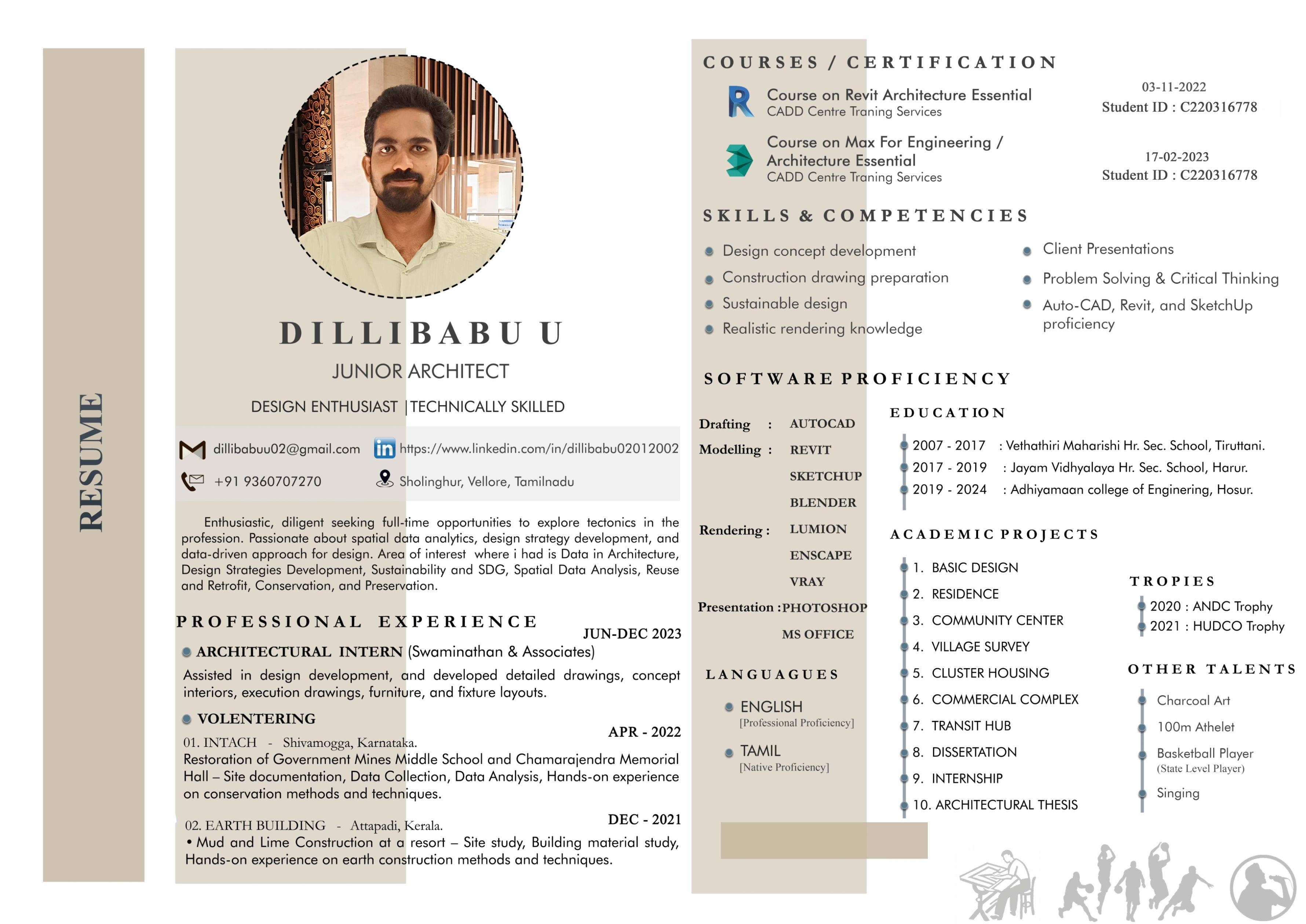 Junior Architect - PortFolio by DILLI BABU - Issuu