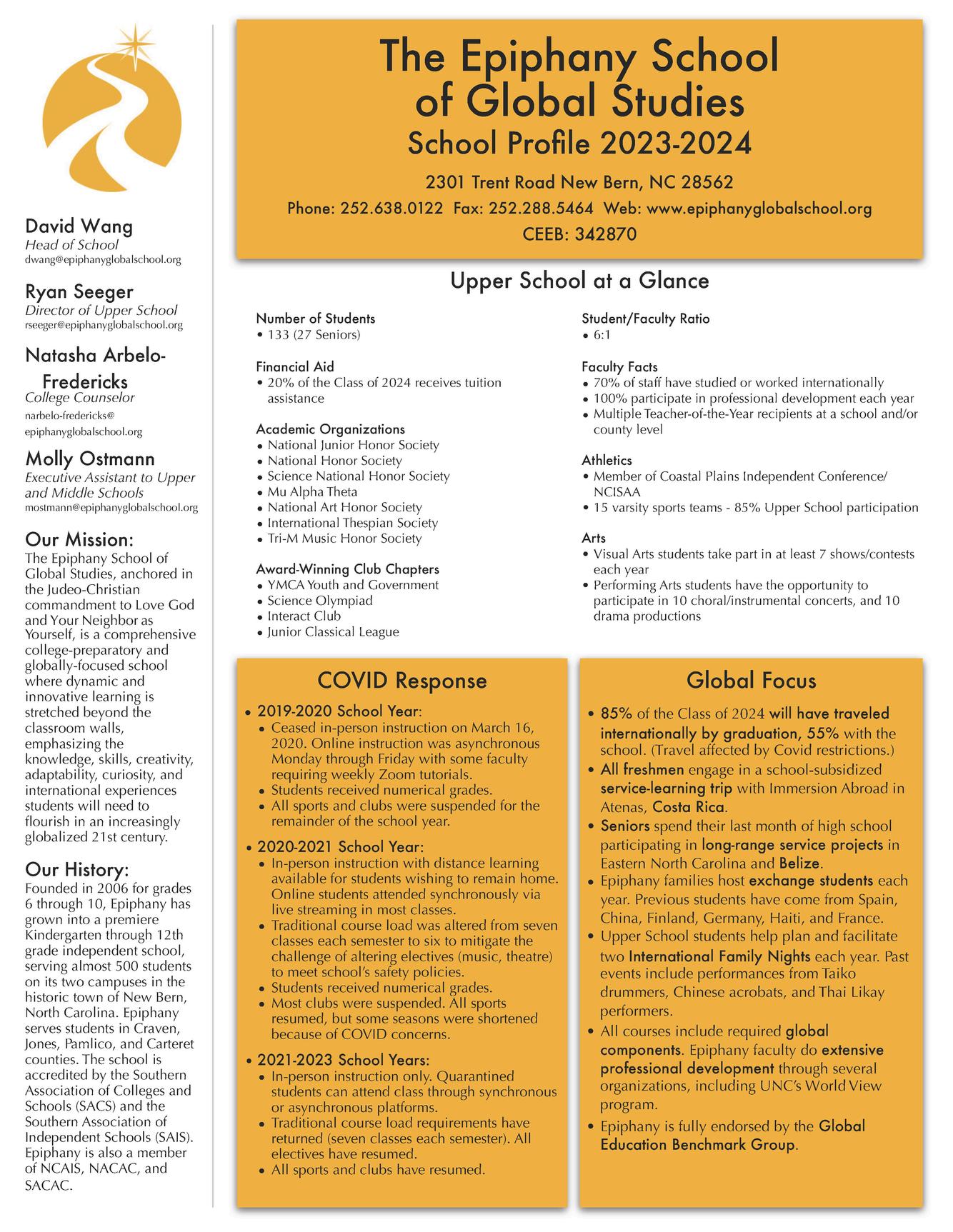 Admissions Packet by The Epiphany School of Global Studies - Issuu