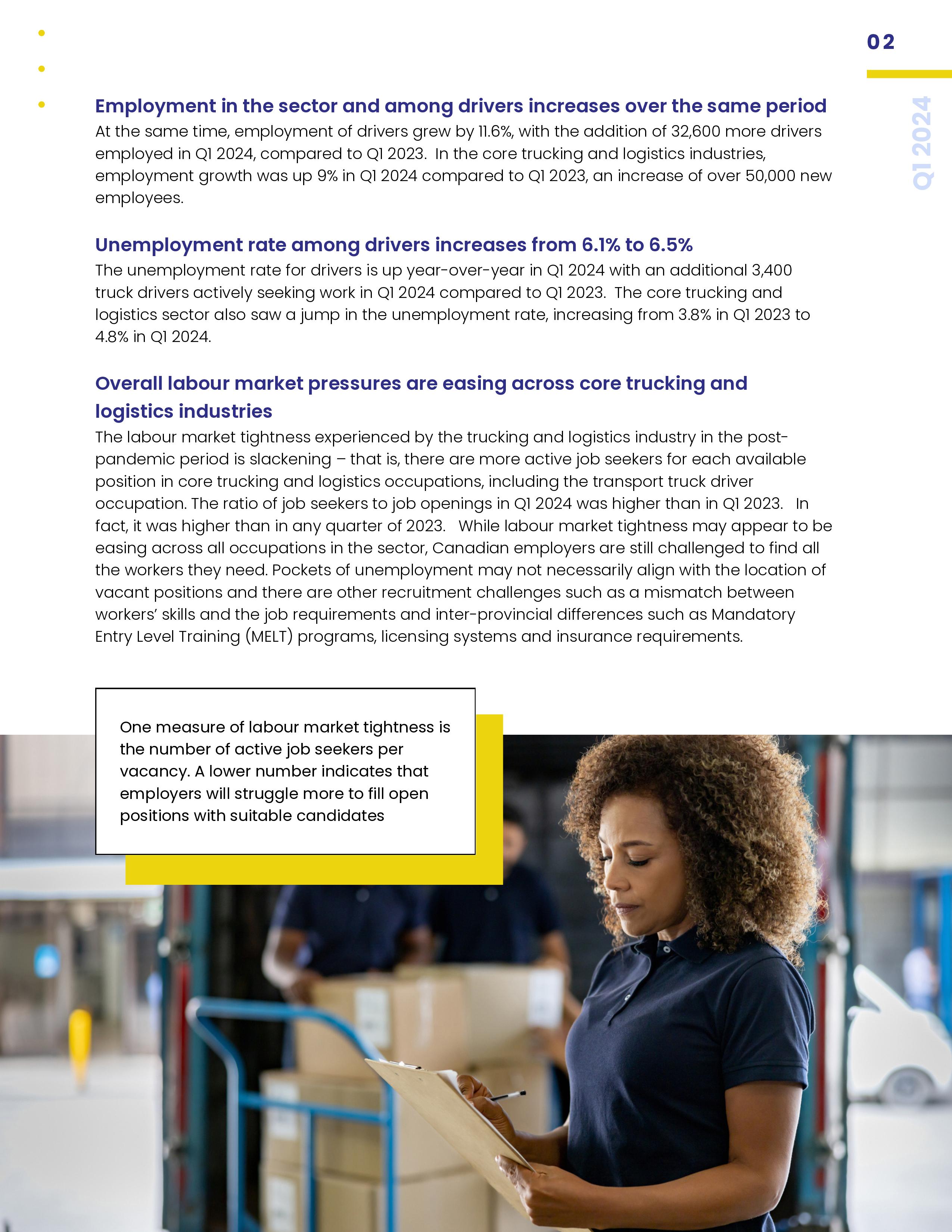 National Job Vacancy Update Q1 2024 by Trucking HR Canada - Issuu