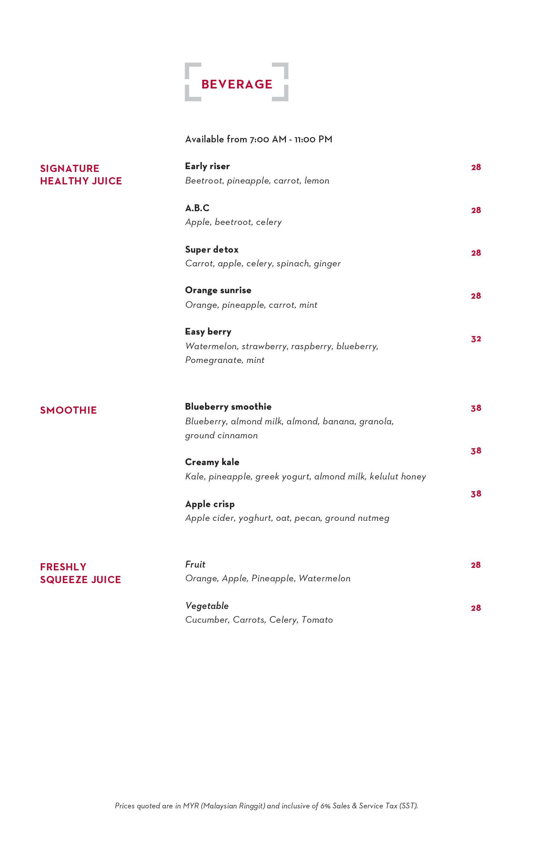 Menu: In-Room Dining by Grand Hyatt Kuala Lumpur - Issuu