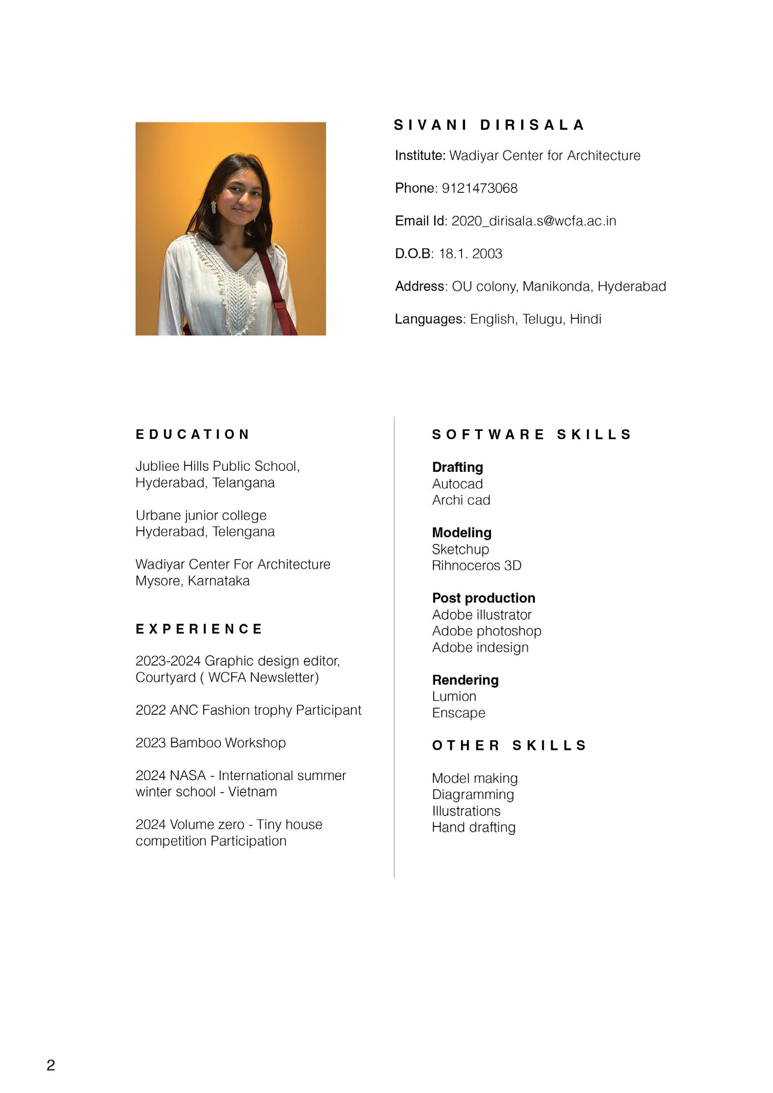 Sivani Dirisala - Undergraduate Architecture Portfolio - WCFA by Sivani ...