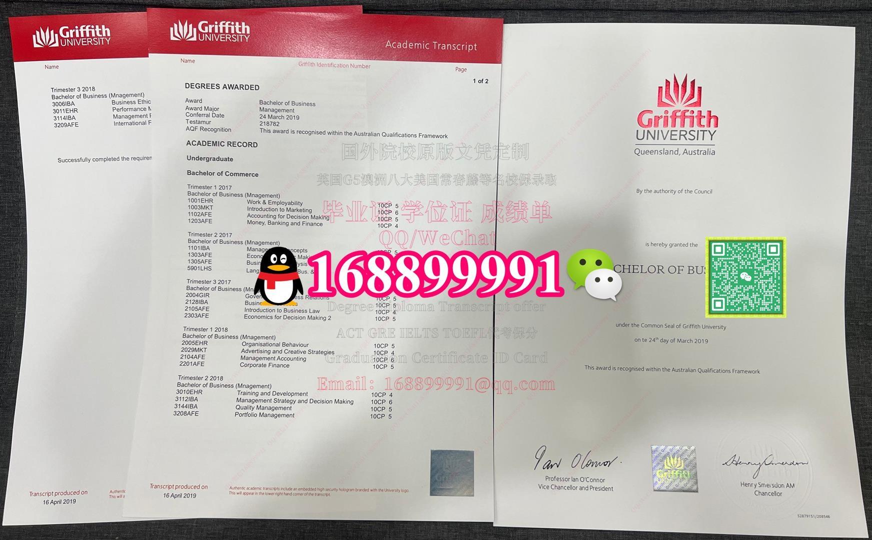 Griffith学位证格里菲斯大学毕业证成绩单Q微168899991做Griffith留信网教留服认证海牙认证改Griffith成绩单GPA做 ...