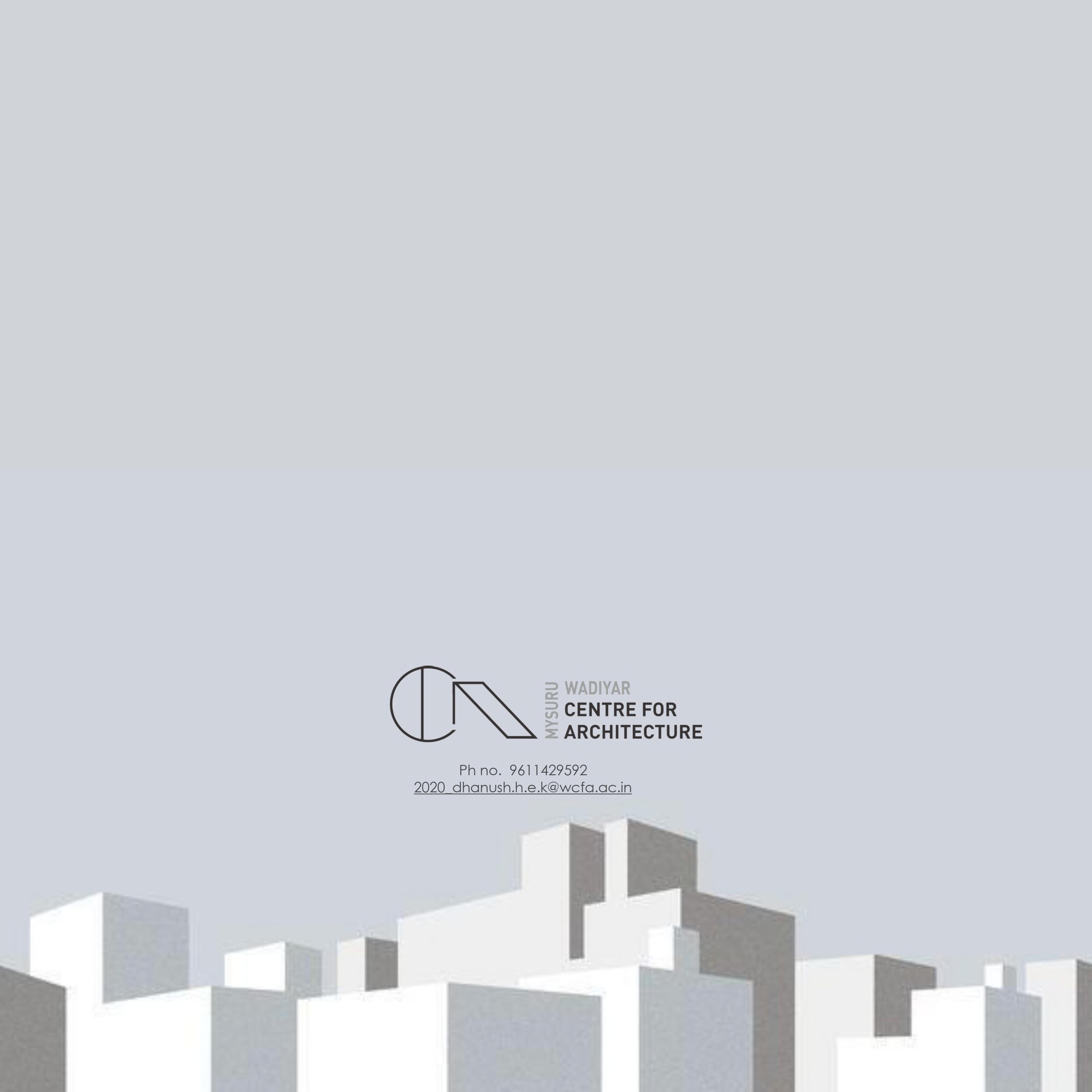 Dhanush HEK/Undergraduate Architectural Portfolio/WCFA Mysuru by ...