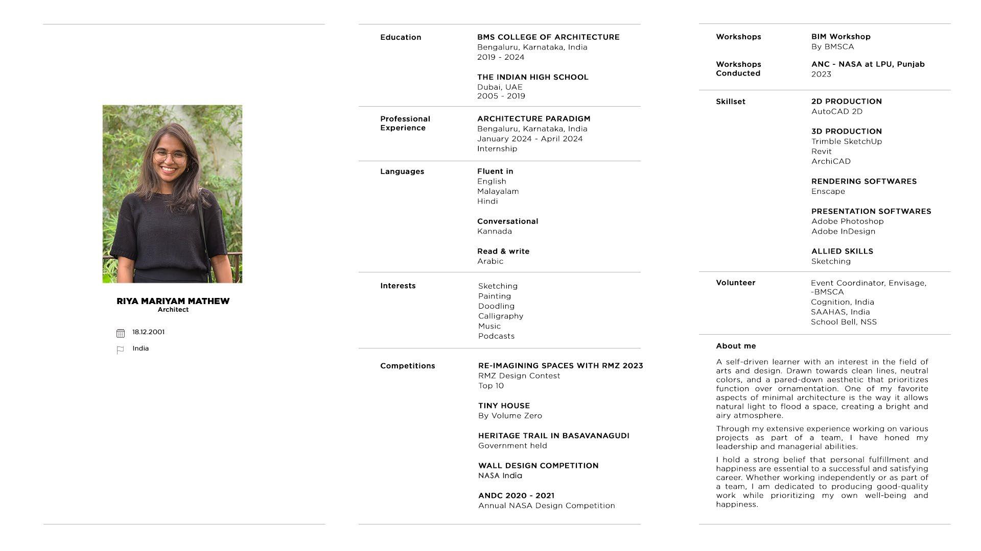 Under graduate Architecture Portfolio - Riya Mathew by Riya Mathew - Issuu