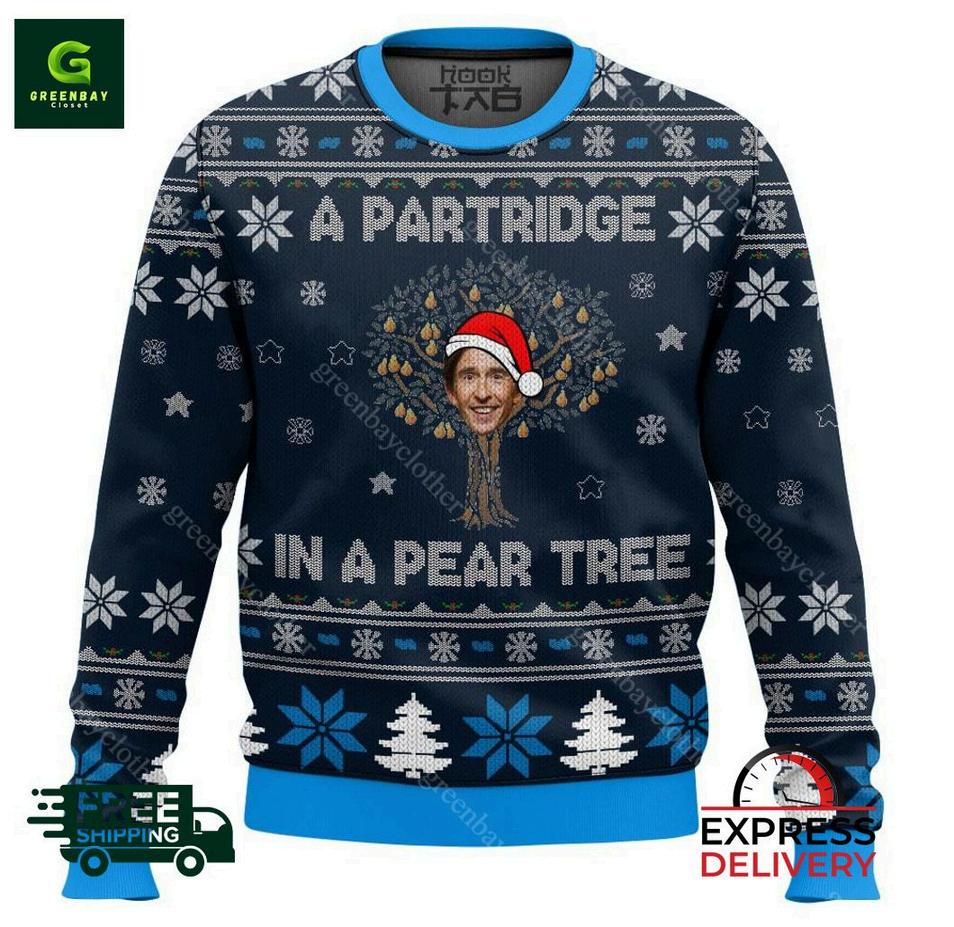 Alan Partridge In A Pear Tree Ugly Christmas Sweater by Porter ...