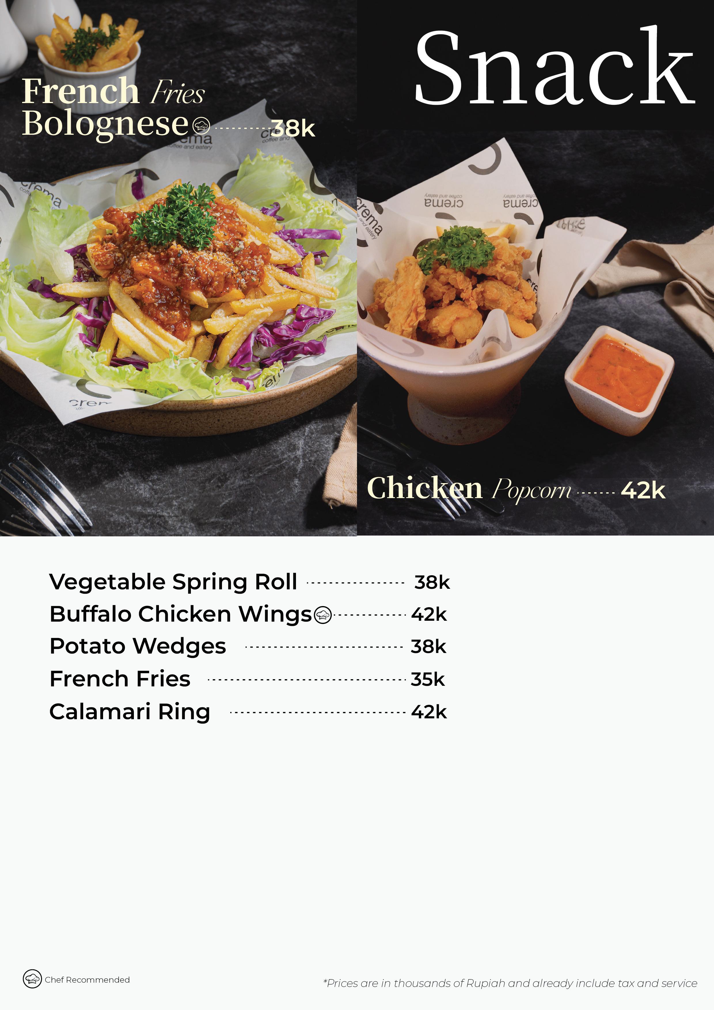 Crema Coffee & Eatery Menu 2024 by Ni Made Sri Kumala Dewi Oka - Issuu