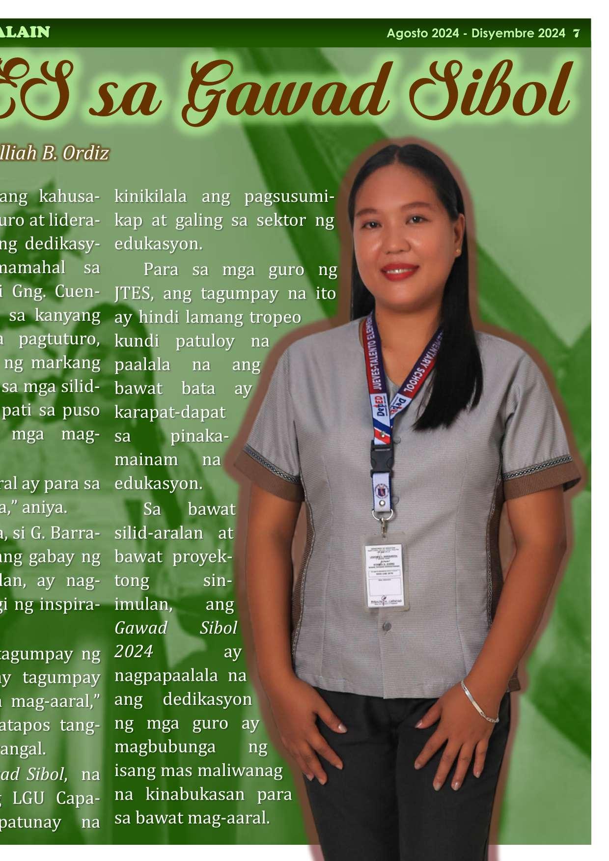HAGDAN - Official School Paper Publication of Jueves-Talento Elementary ...